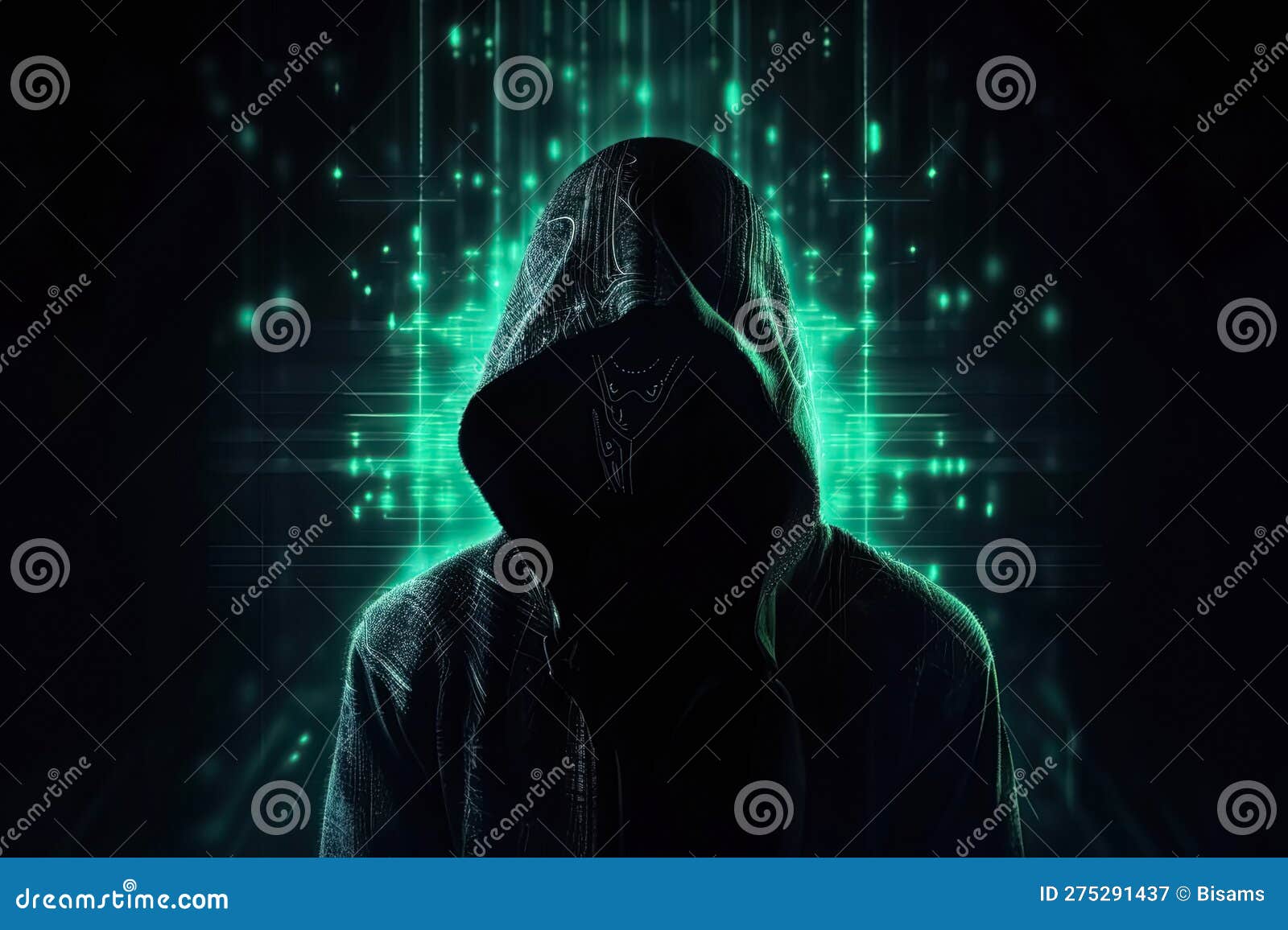 Unknown Hacker on Cyber Background. Internet, Cyberspace and Data ...