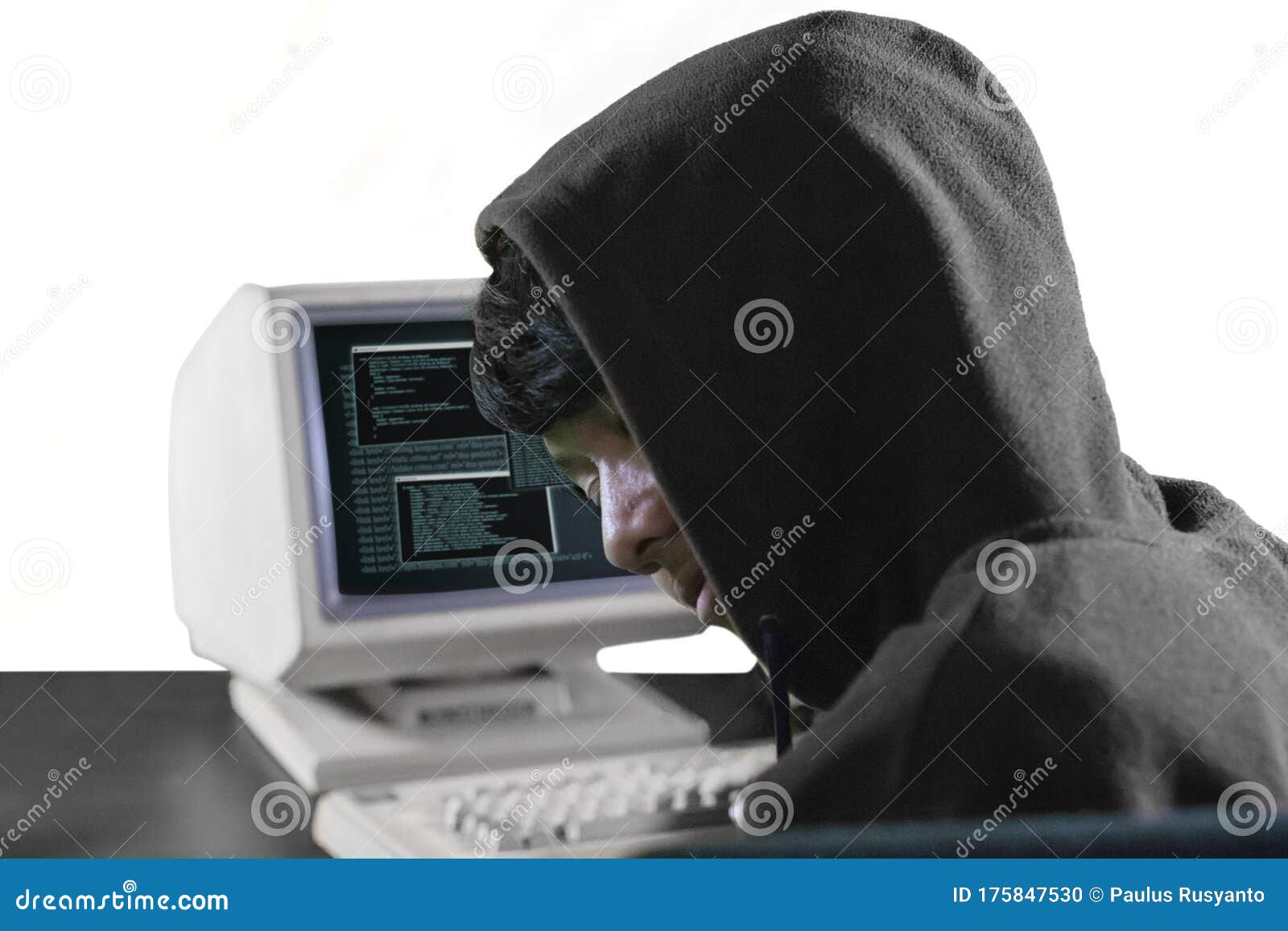 Unknown Hacker Stealing Information Stock Photo - Image of cyber ...
