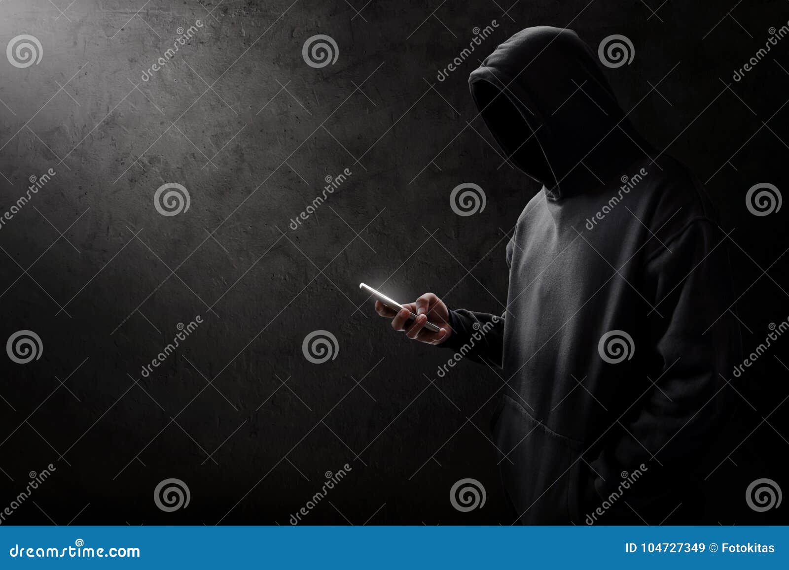 Hacker Using Mobile Smartphone Calling For Victim And Stealing Personal Information Through Data