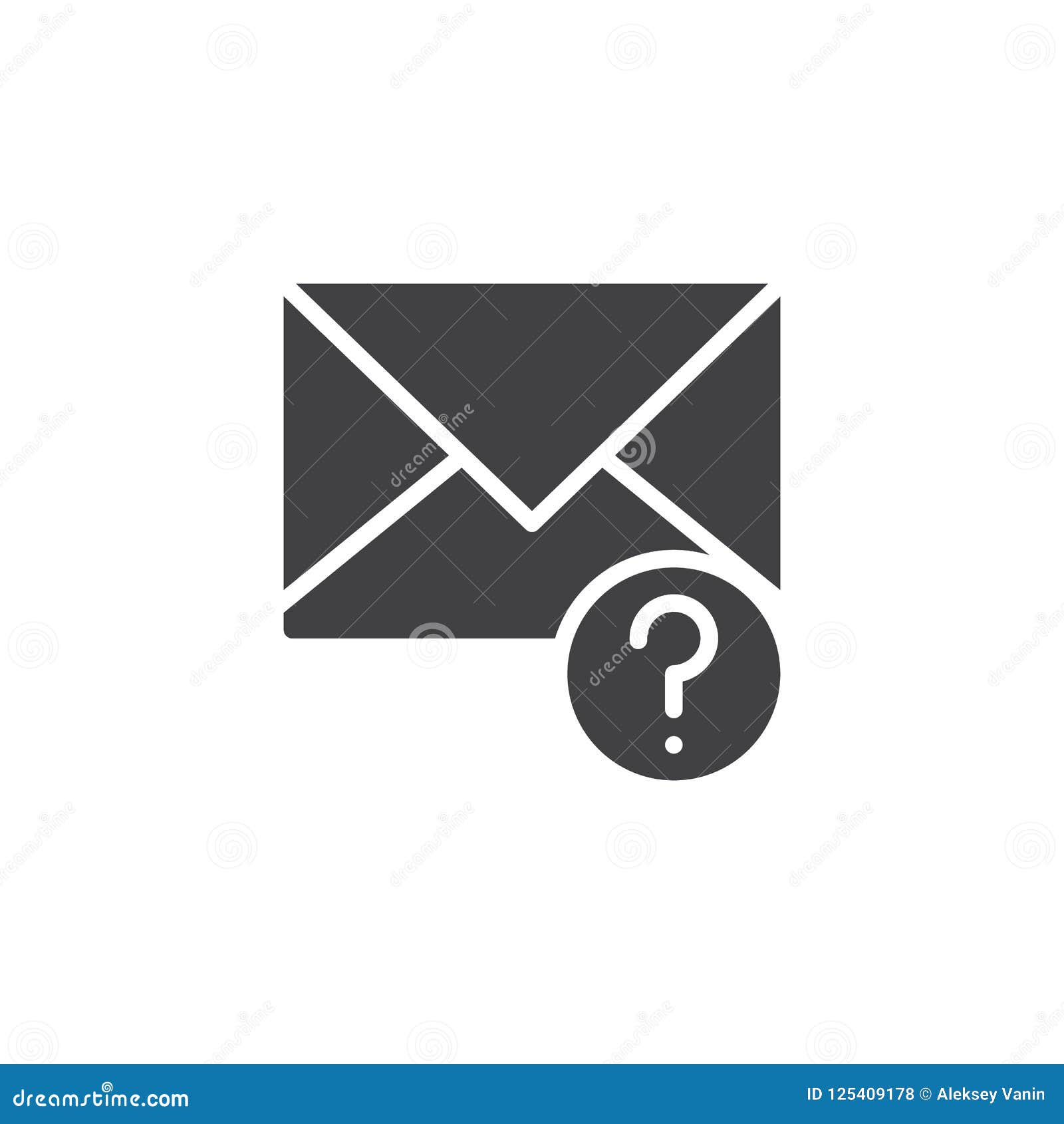 Unknown mail vector icon stock vector. Illustration of information ...