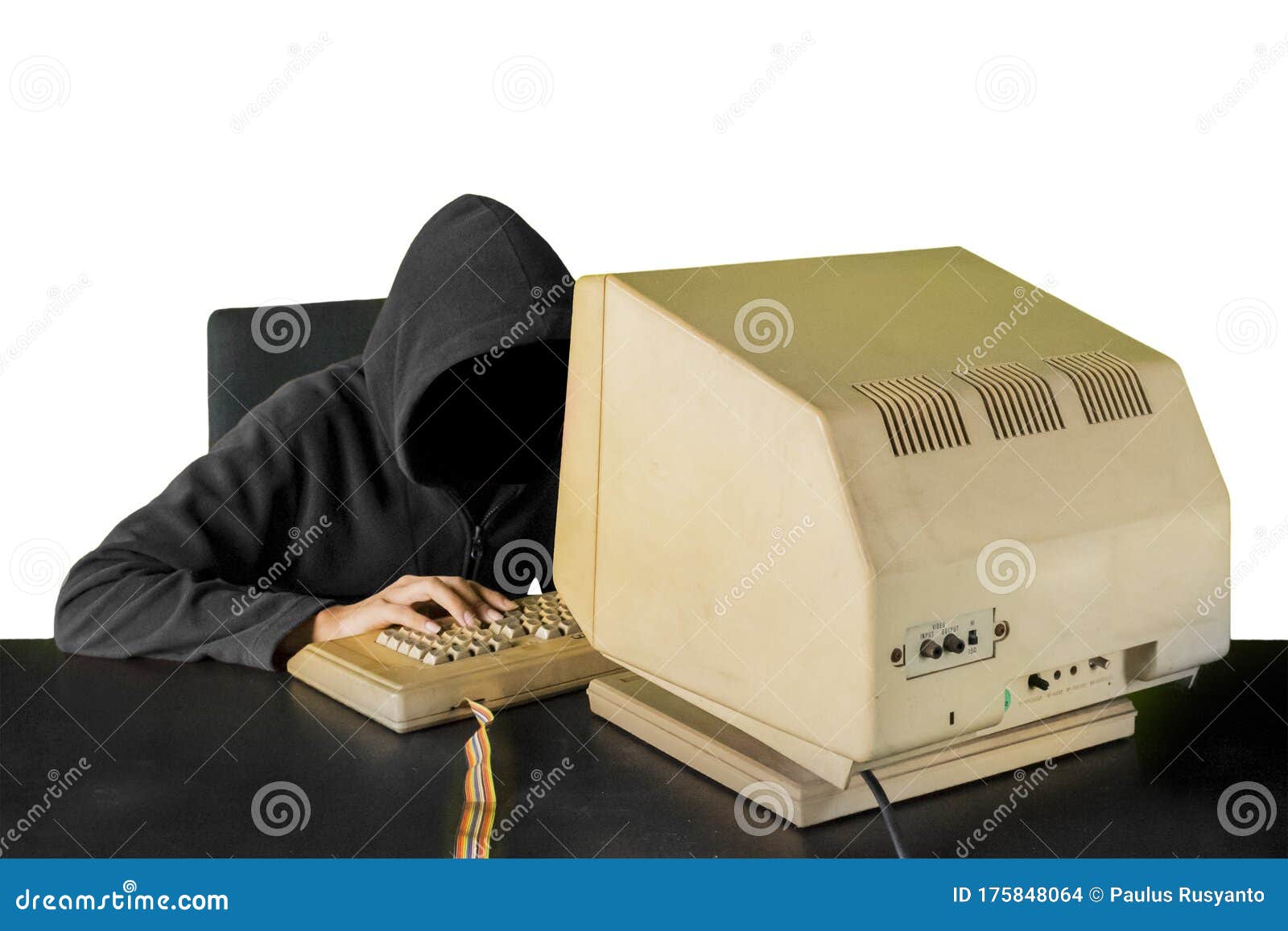 Unknown Man Trying To Steal Information Stock Photo - Image of identity ...