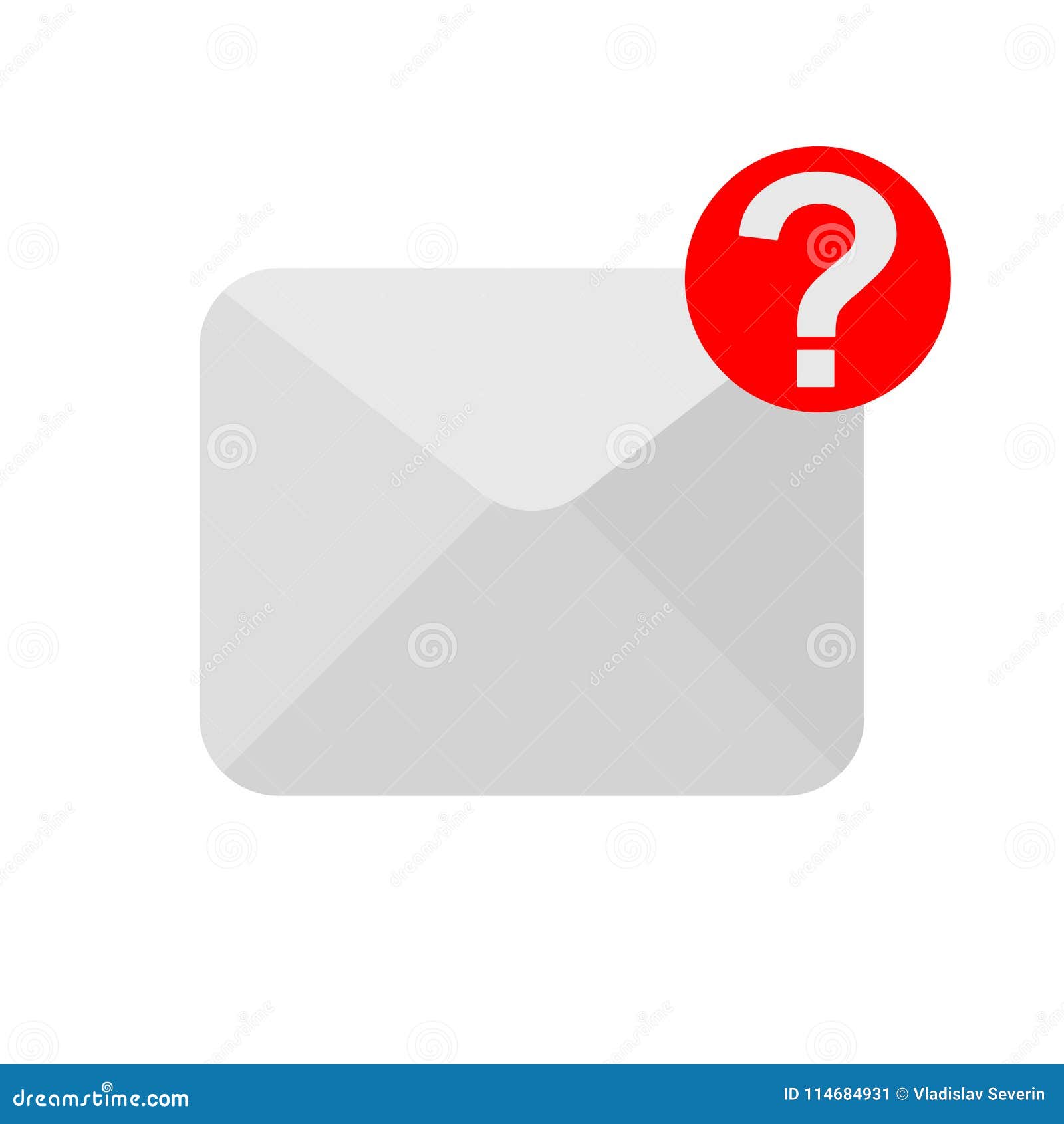Unknown message icon stock illustration. Illustration of newsletter ...