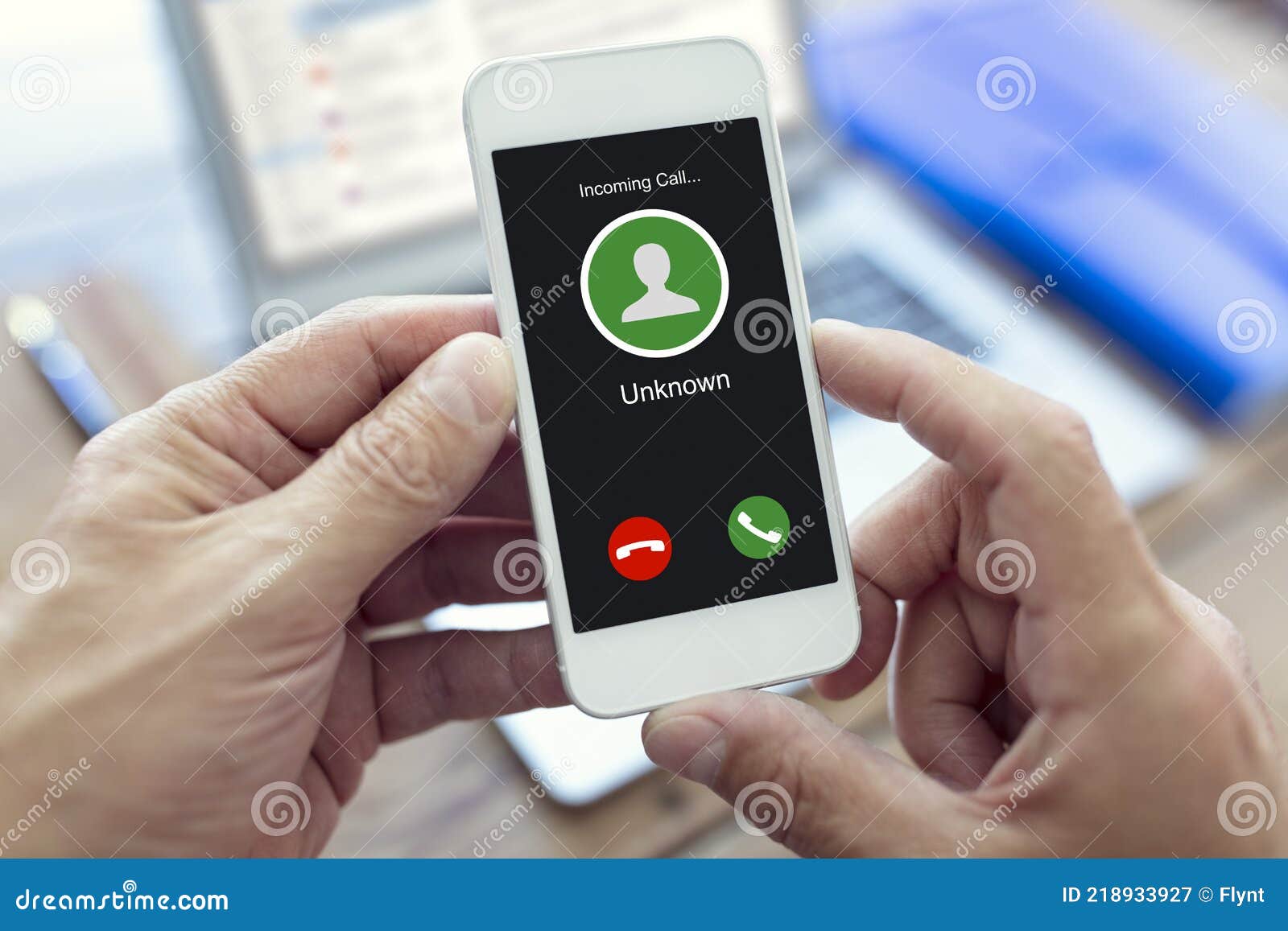 Unknown Number or Caller ID on Mobile Phone Stock Image - Image of ...