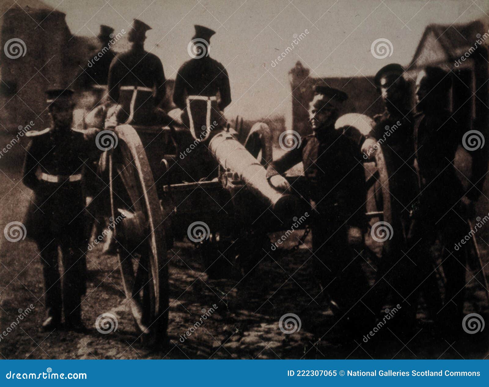 Unknown Officer And Three Mounted Soldiers Of The Leith Fort Artillery ...