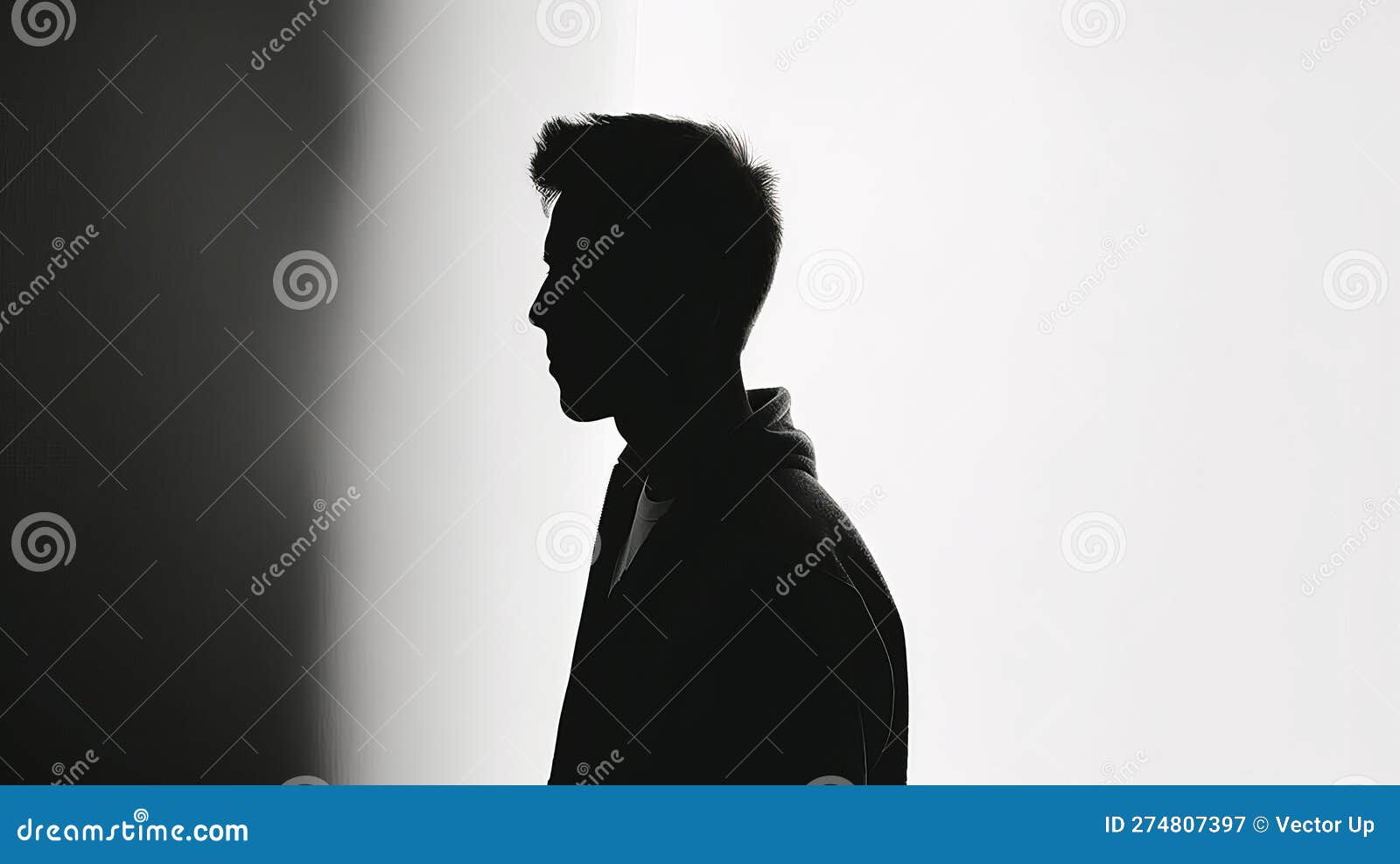 Unknown Person. Hidden Face in the Shadow Stock Illustration ...
