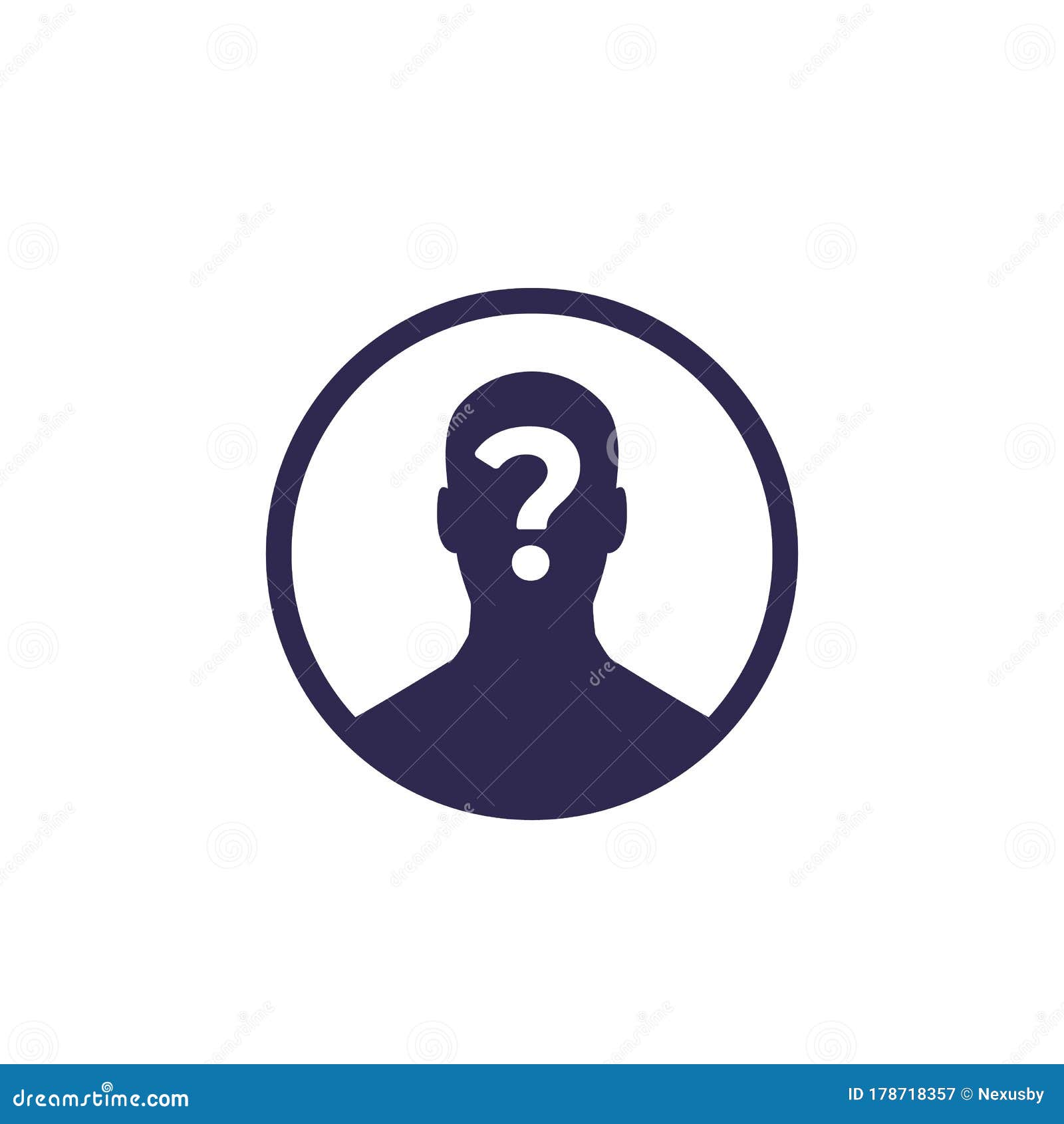 Unknown person icon stock illustration. Illustration of secret - 178718357