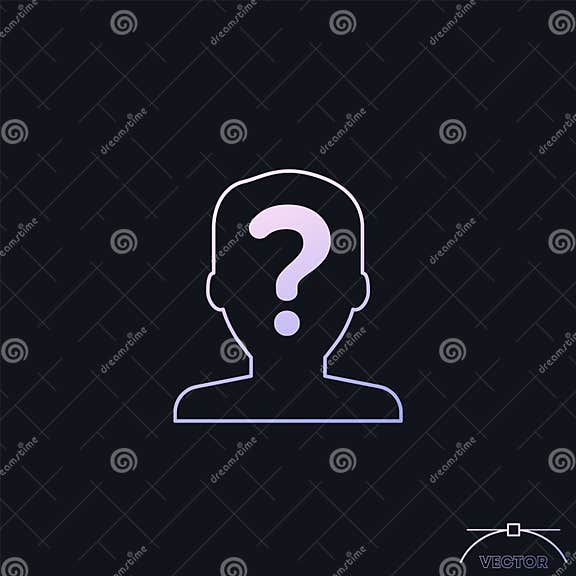 Unknown Person or User Icon with Gradient Stock Vector - Illustration of vector, client: 325452902
