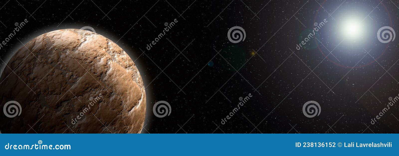 Unknown Planet from Outer Space. Space Nebula. Cosmic Cluster of Stars ...