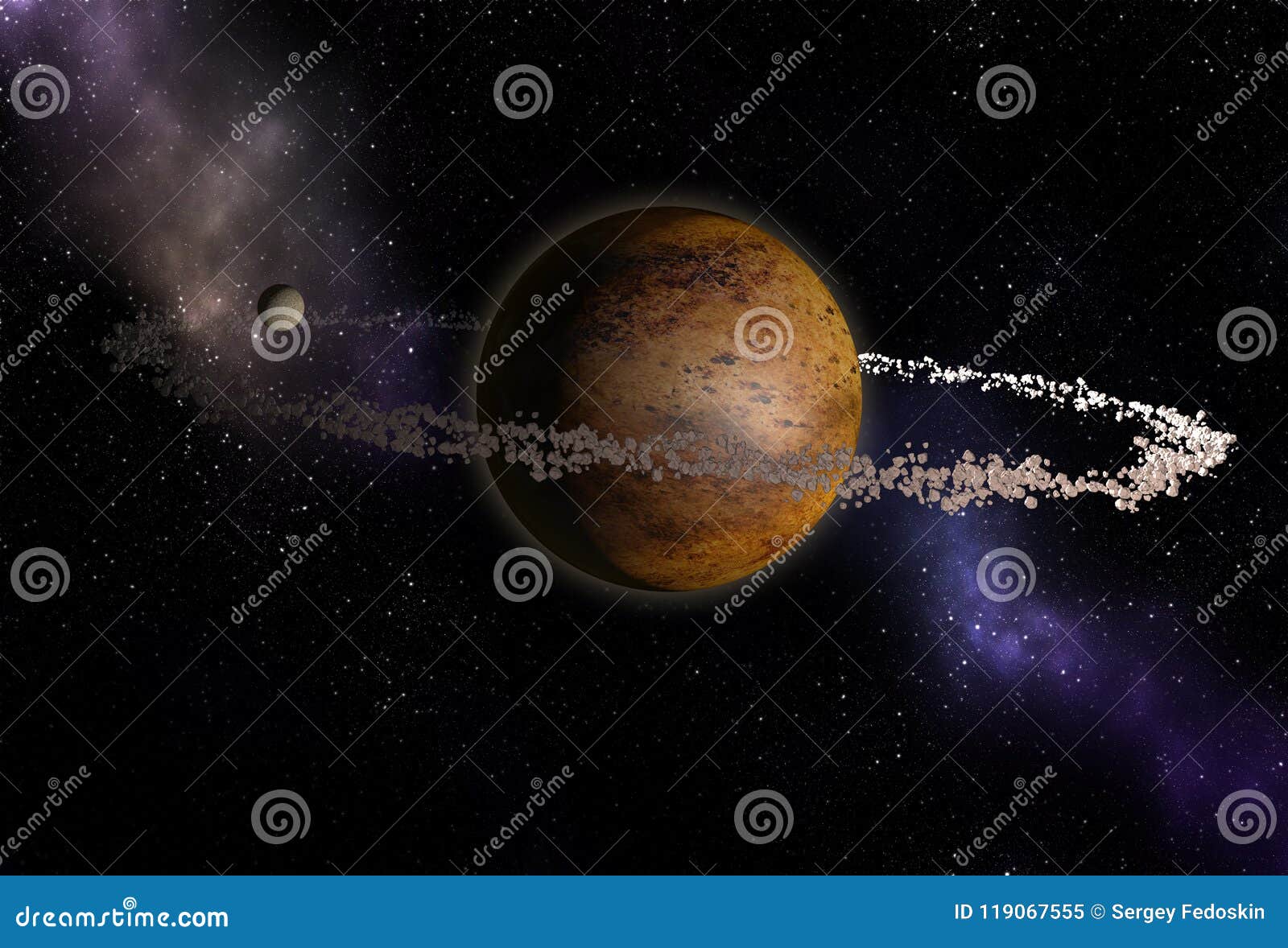 Rings And Asteroids, Kuiper Belt. Debris. Space And Solar System. Rings ...