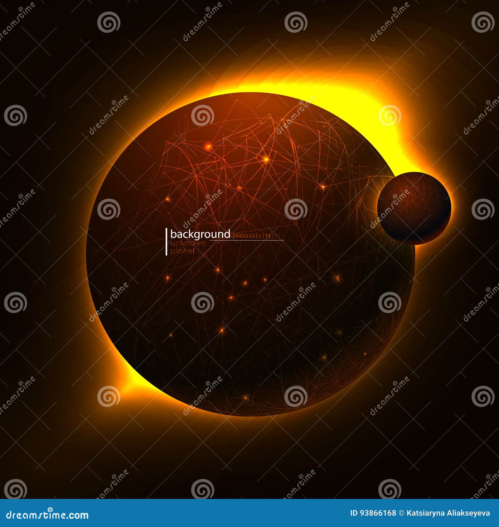 Unknown planet in space stock illustration. Illustration of planet ...