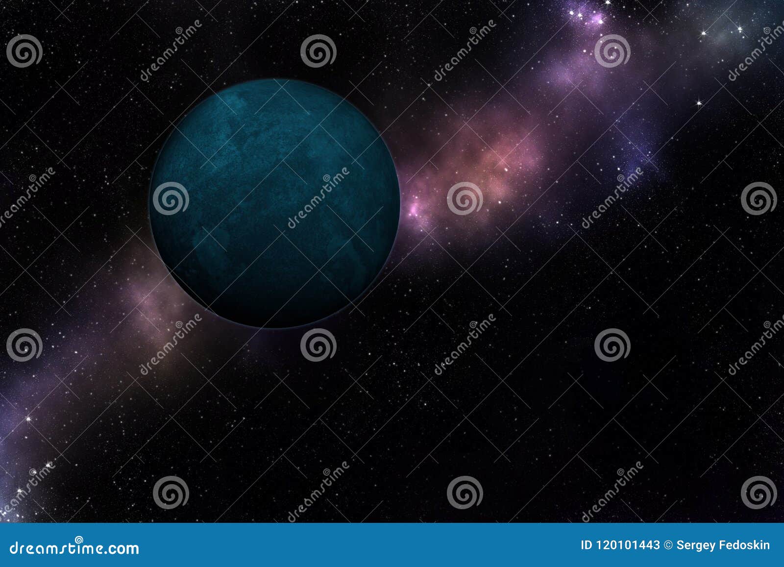 Unknown Planet, Stars and Nebula in Outer Space. Space Exploration ...