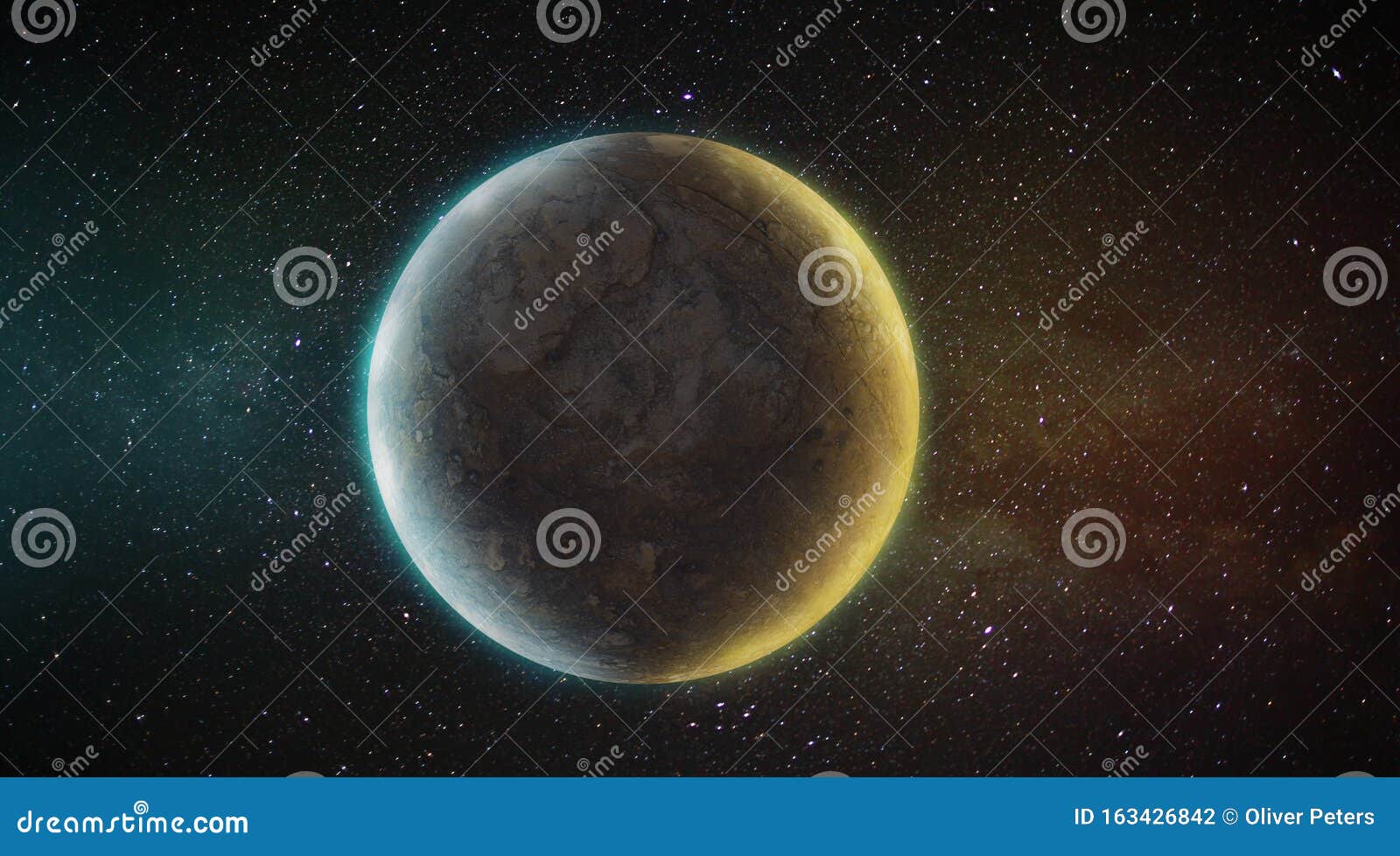 Unknown Planet in the Universe Stock Photo - Image of atmosphere, space ...