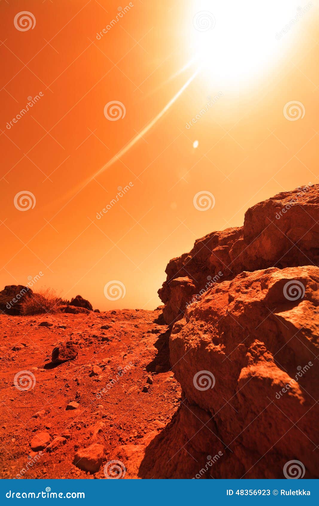 Unknown planet stock image. Image of cosmic, mountains - 48356923