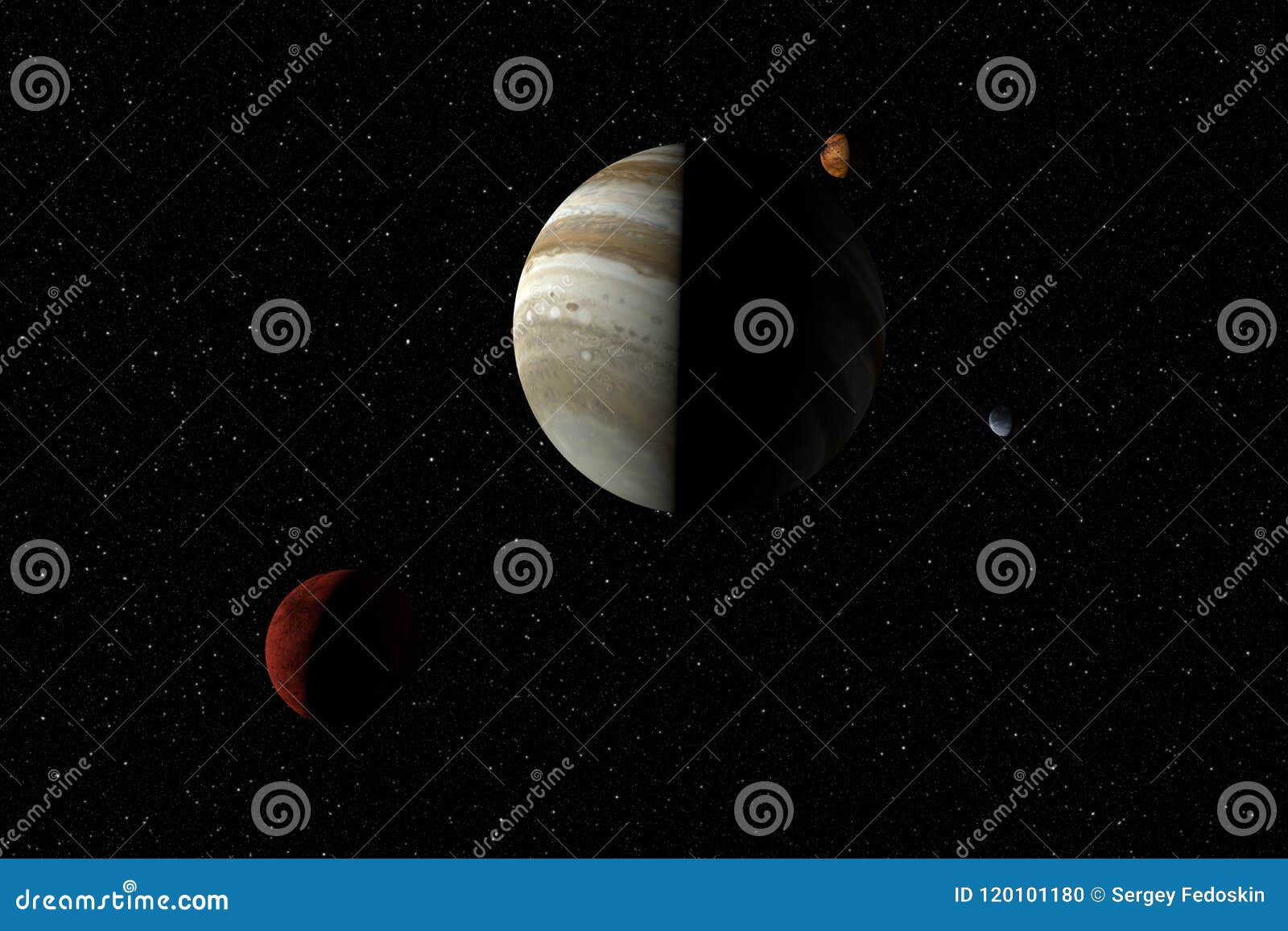 Unknown Planets, Stars and Nebula in Outer Space. Space Exploration ...