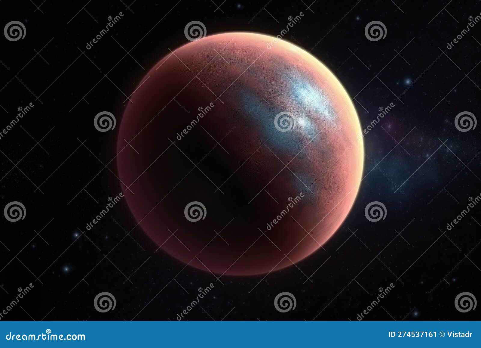 Unknown red planet stock illustration. Illustration of universe - 274537161