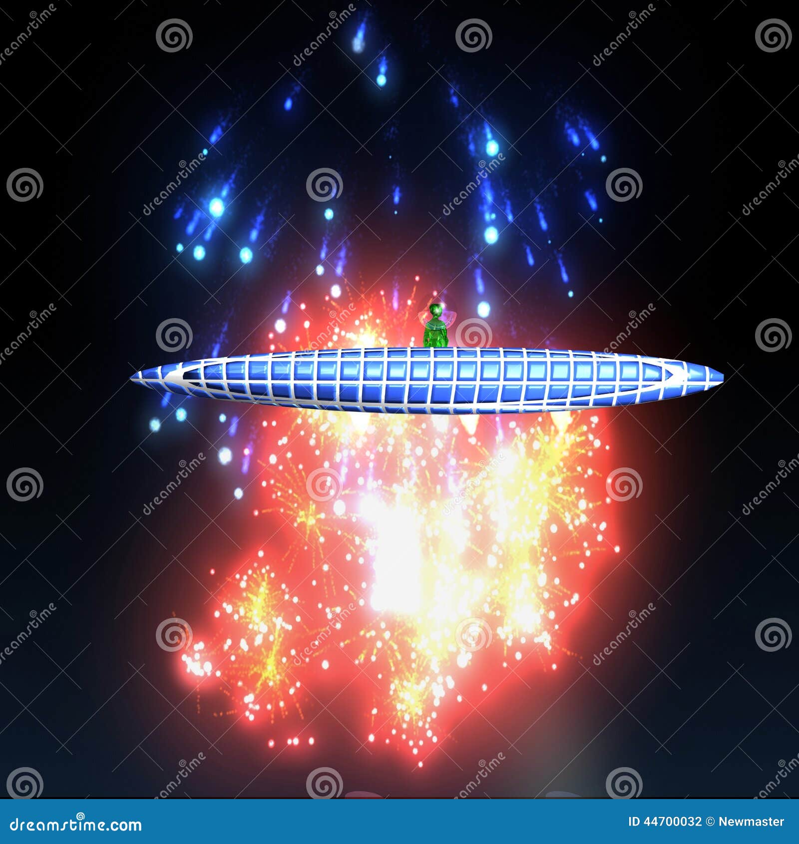 Unknown space ship stock illustration. Illustration of galaxy - 44700032