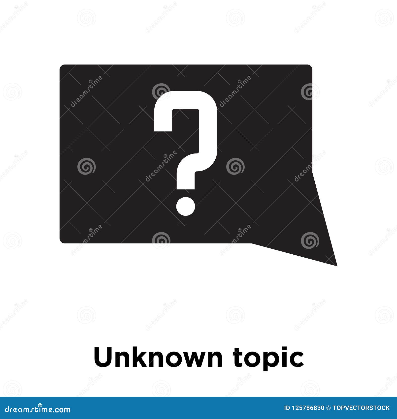 Unknown Topic Icon Vector Isolated on White Background, Logo Con Stock ...