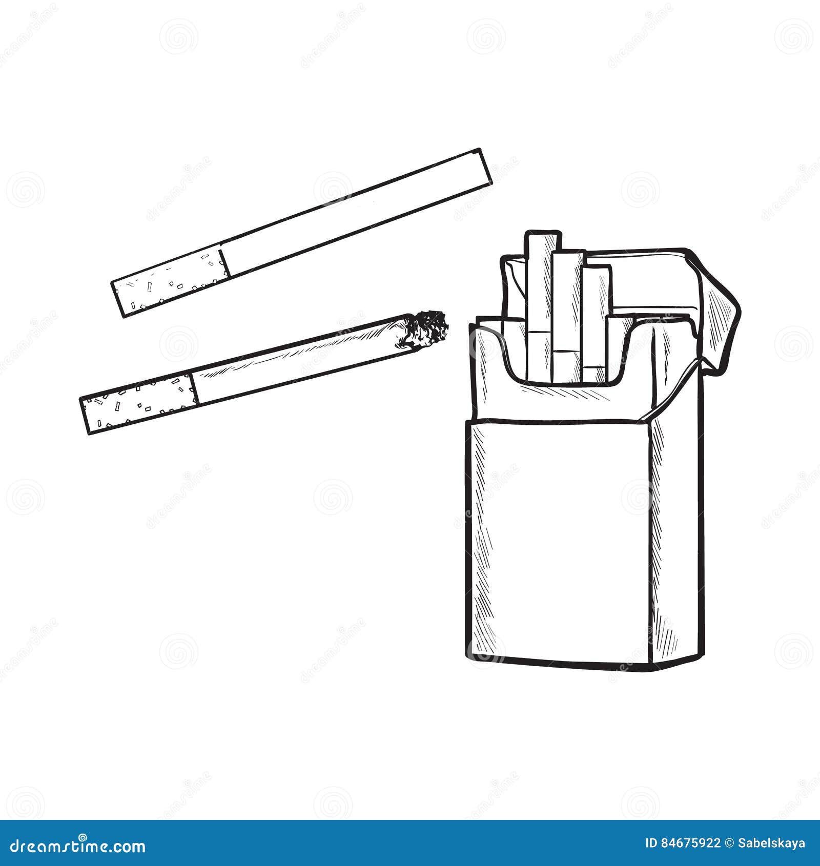 How To Draw A Pack Of Cigarettes