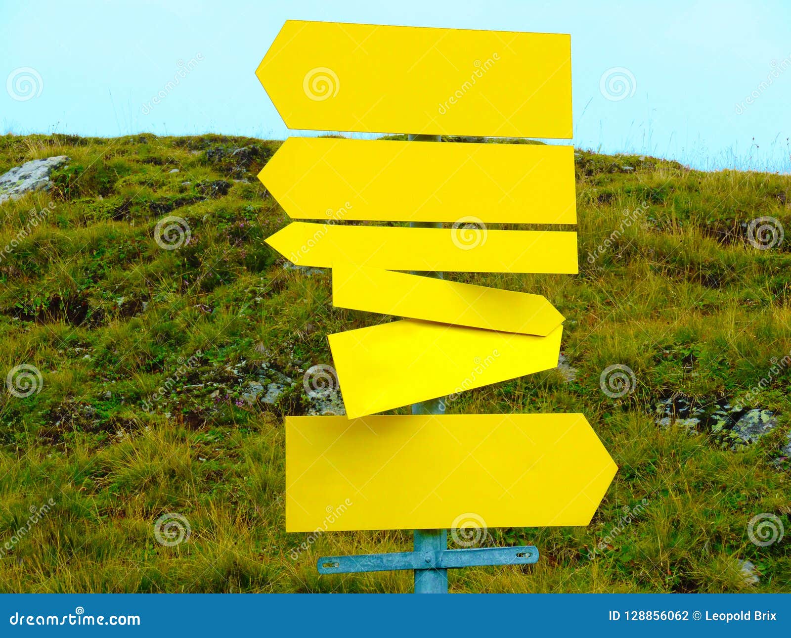Unlabelled sign post stock illustration. Illustration of signpost ...