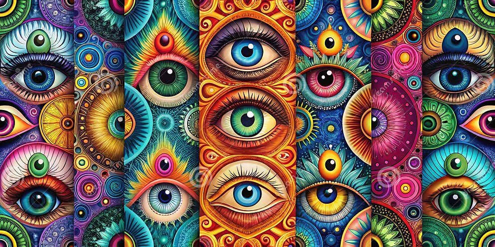 Unleash Your Creativity Customizable Panoramic Eye Designs for Mockups ...