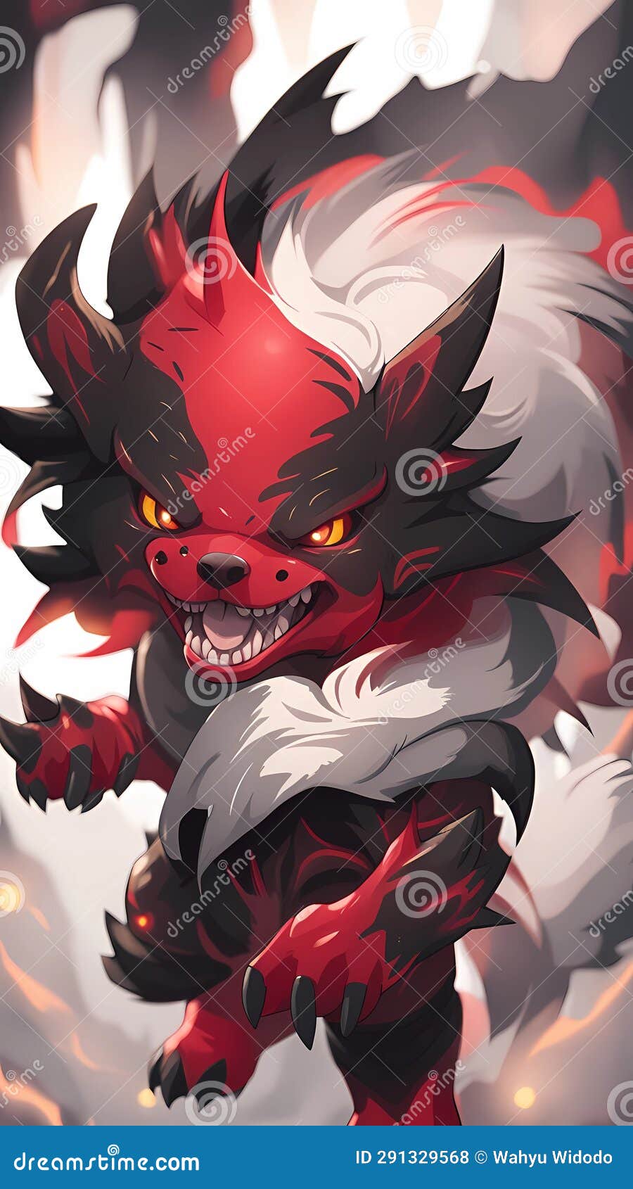 Hellhound Cartoon Character Design Illustration Ai Generated Stock ...