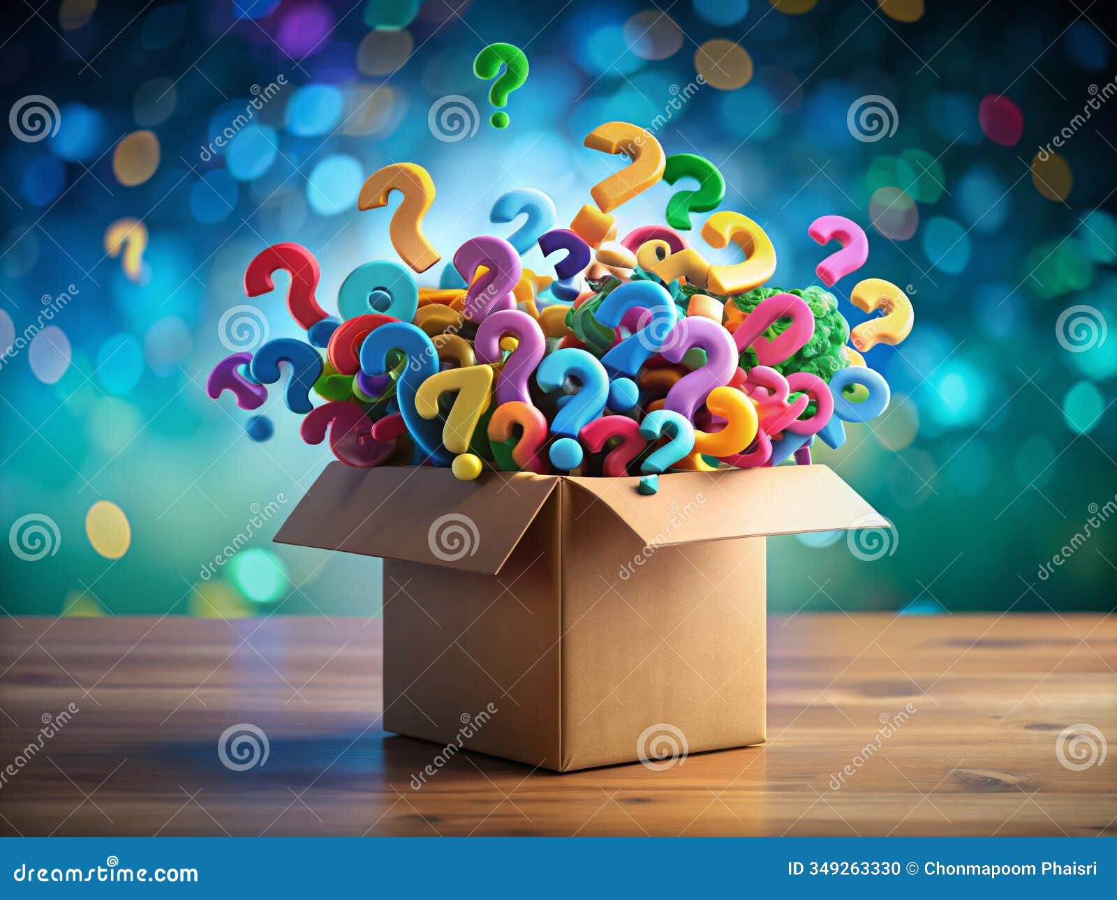Unleash Your Creativity Question Mark Box Design Presents a Blank ...