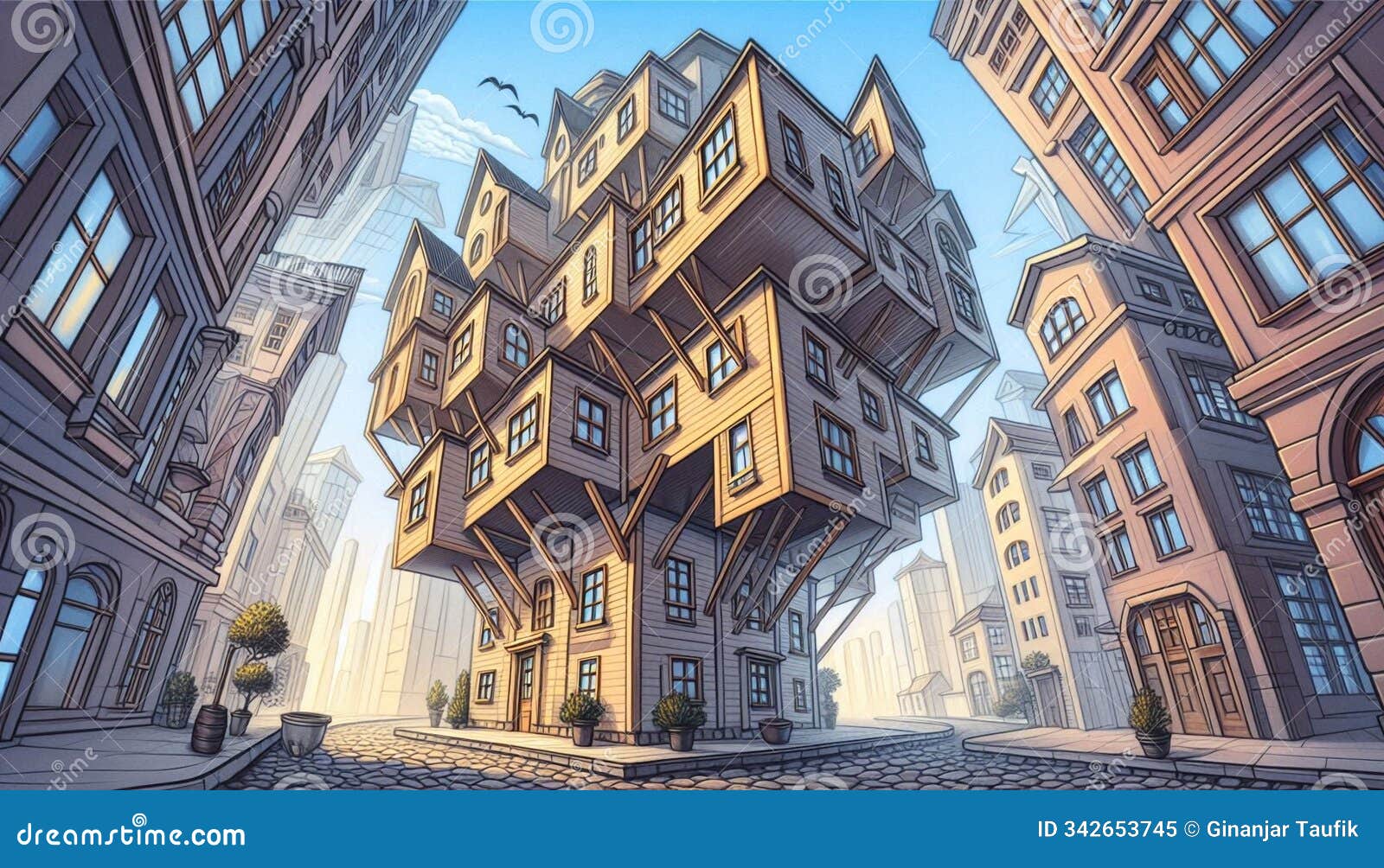 Gravity-Defying Flocks Of Gravion Stock Image | CartoonDealer.com ...