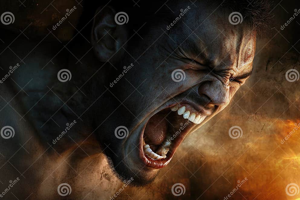 Unleashed Emotion: Deep Expression of Raw Anger, Capturing Intensity ...