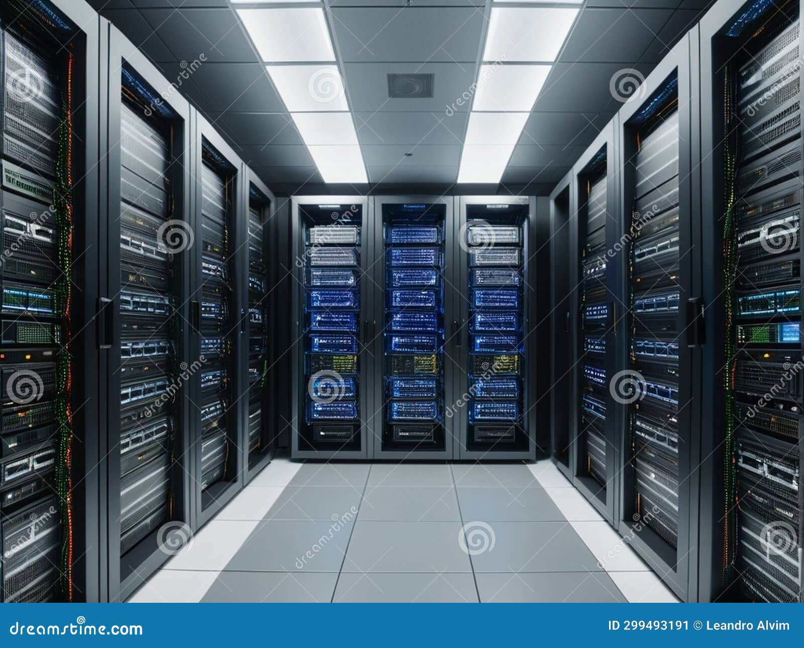 Unleashing the Power High Tech Server Room and Data Processing.AI ...