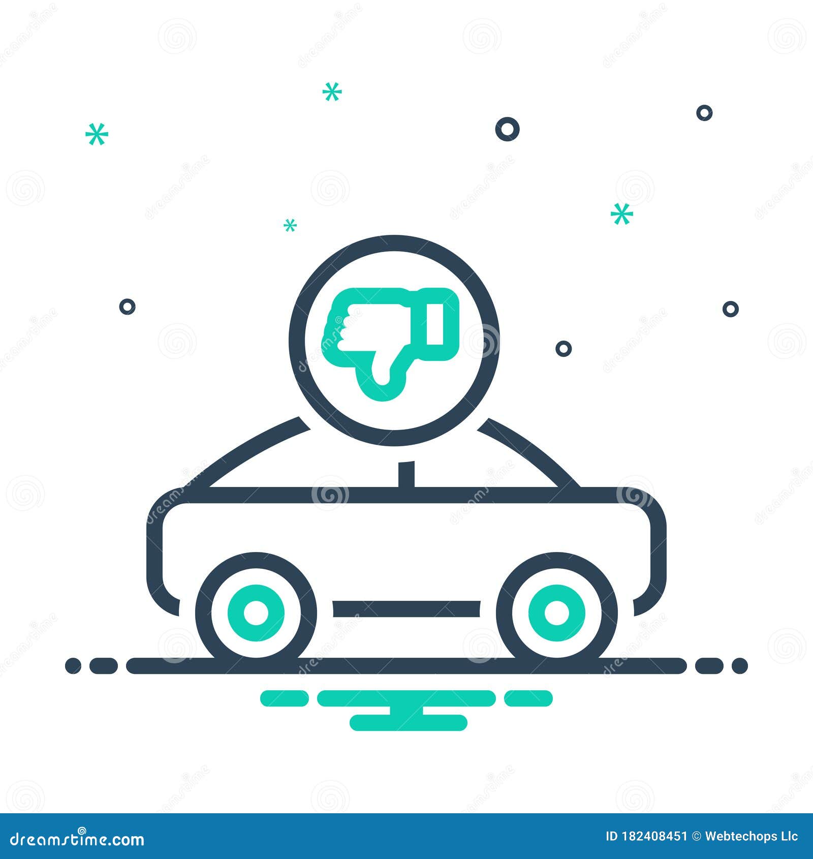 Mix Icon for Unlikely, Doubtful and Absurd Stock Vector - Illustration ...