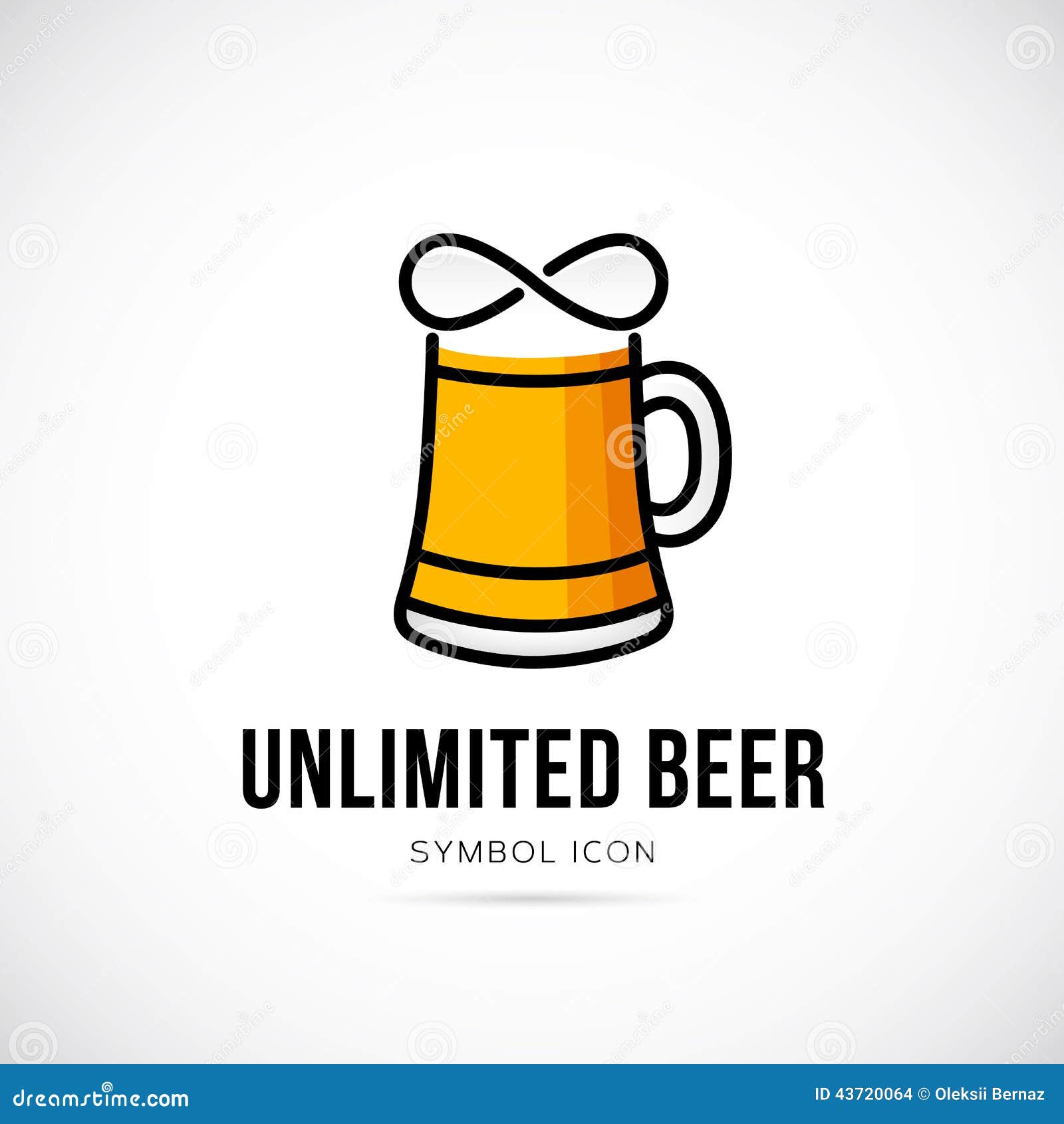 Unlimited Beer Vector Concept Symbol Icon or Logo Stock Vector ... Unlimited Beer Vector Concept Symbol Icon or Logo Stock Vector ...