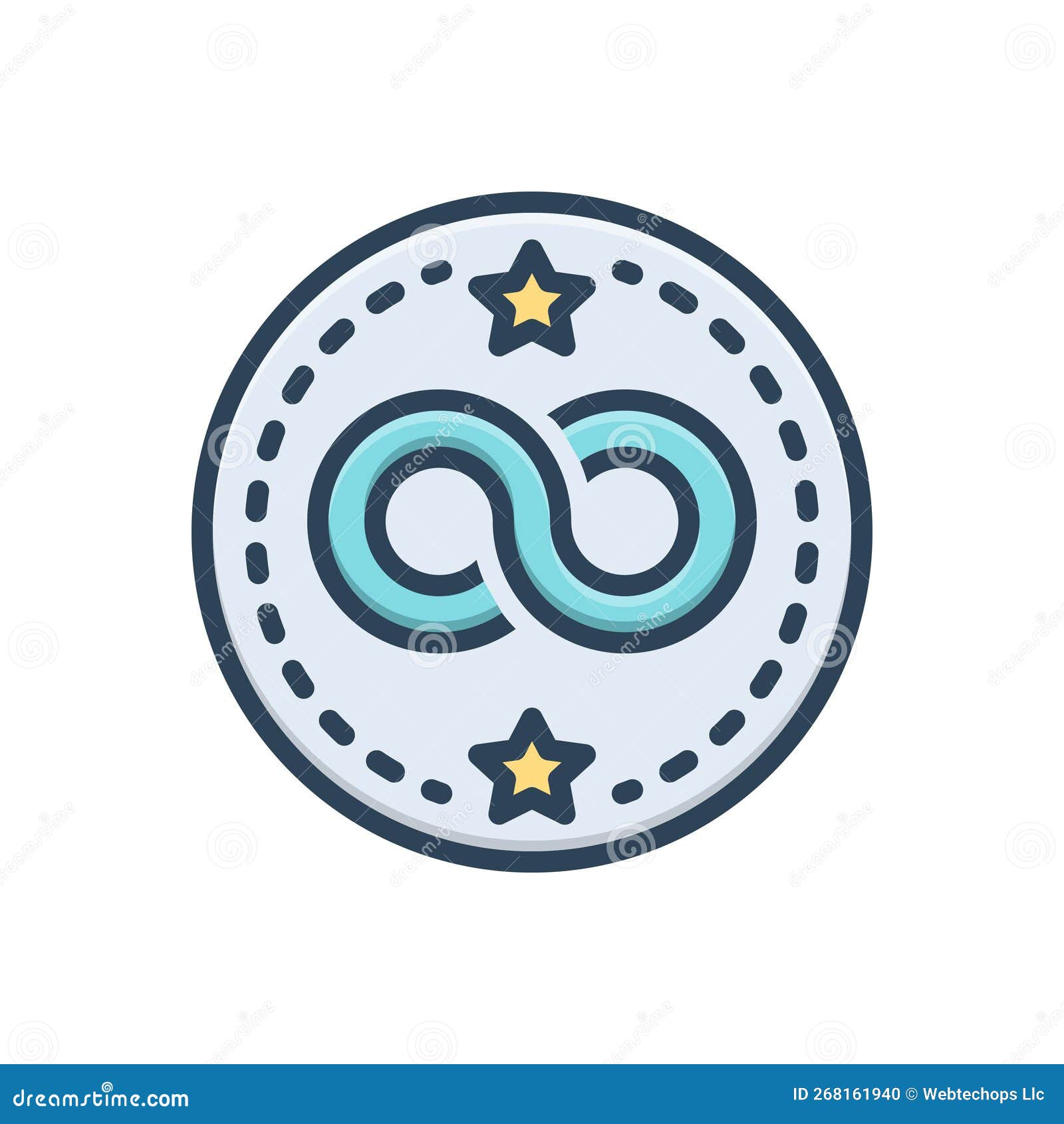 Color Illustration Icon for Unlimited, Limitless and Continuous Stock ...