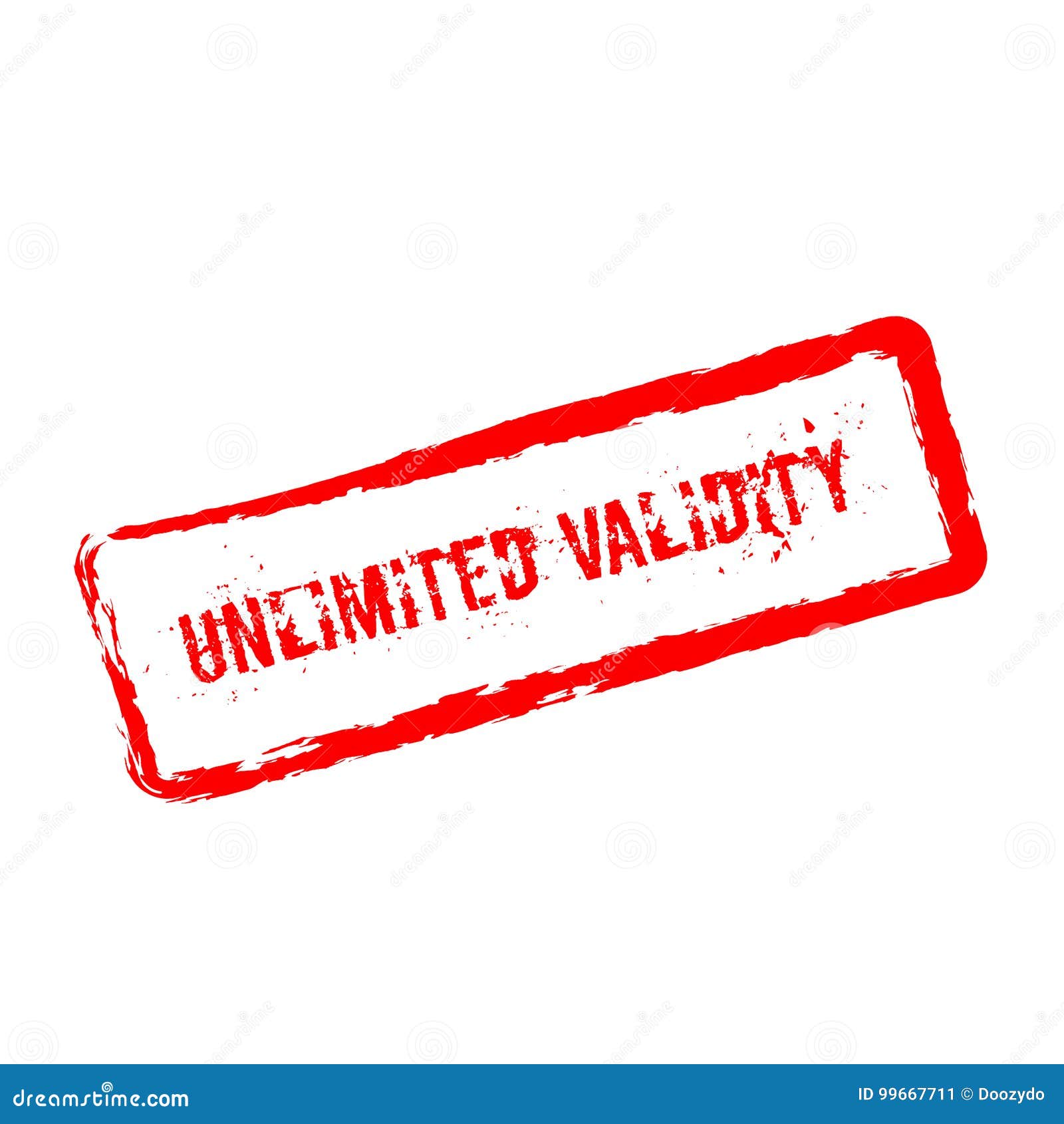 Unlimited Validity Red Rubber Stamp Isolated on. Stock Vector ...