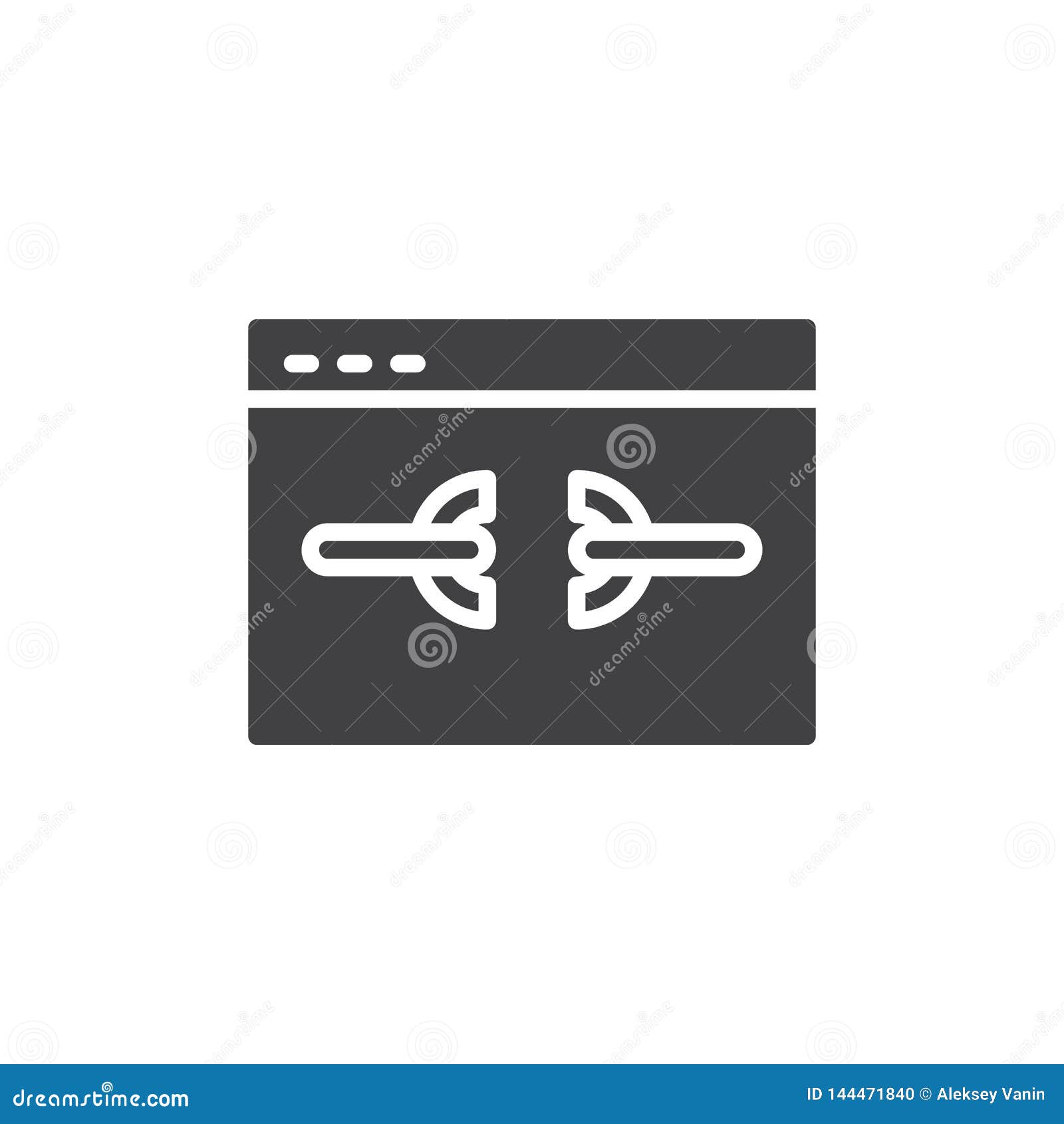 Unlink website vector icon stock vector. Illustration of information ...