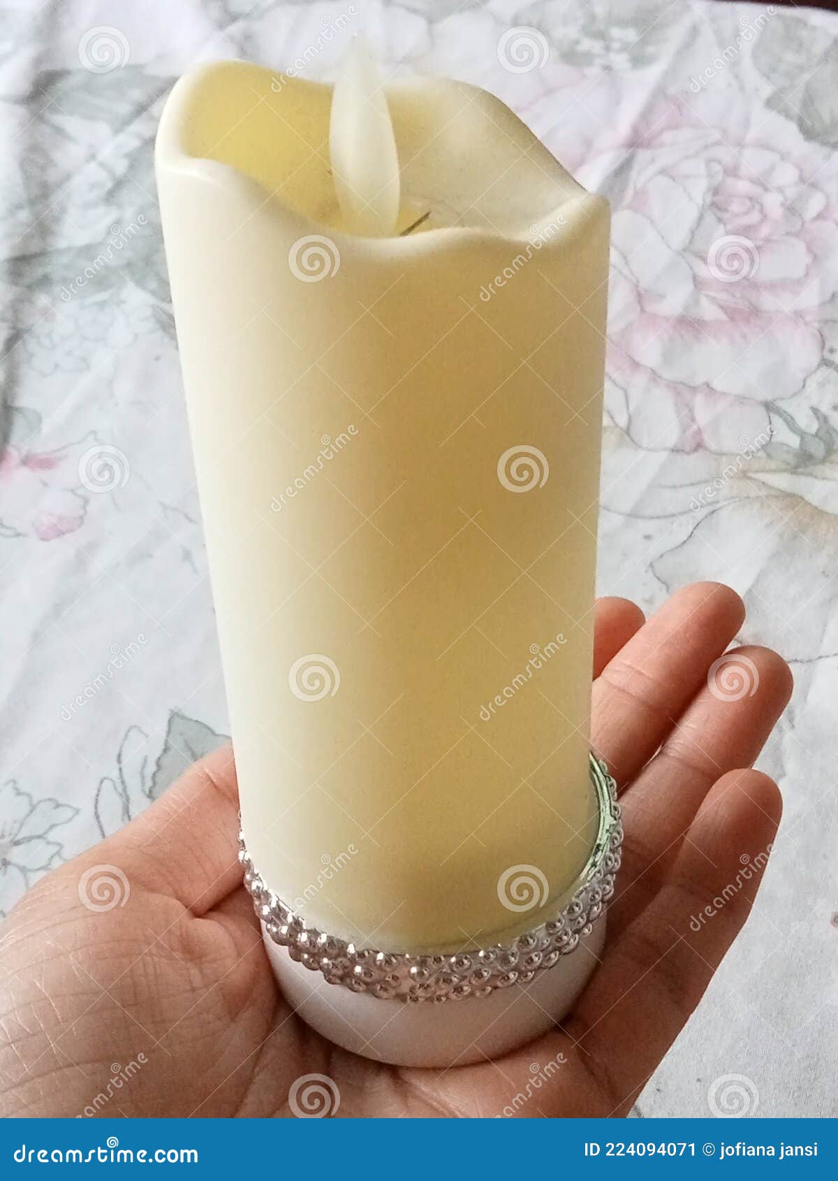 An unlit white candle stock image. Image of breakfast - 224094071