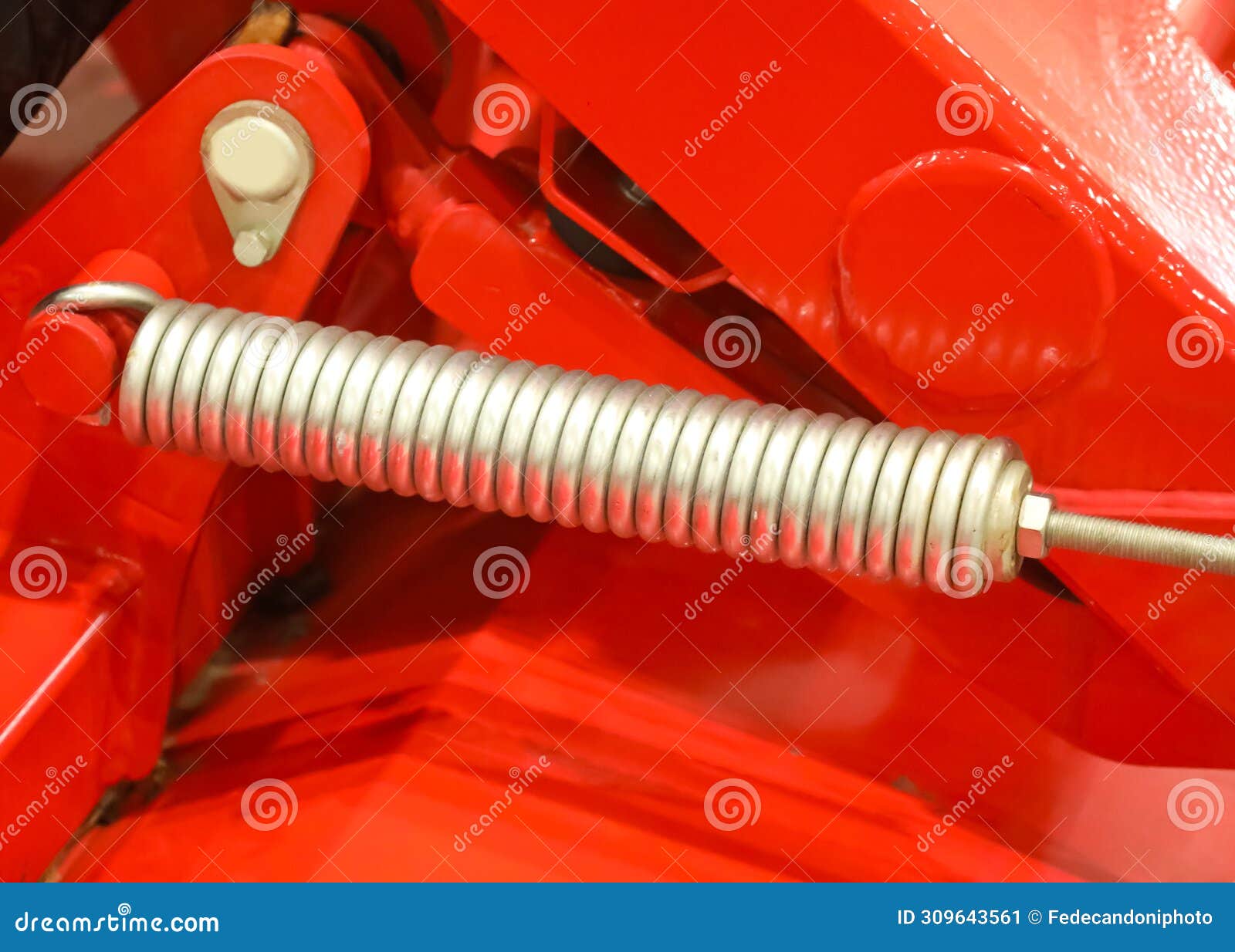 Unloaded Steel Spring Ready for Loading and Tensioning in Industrial ...