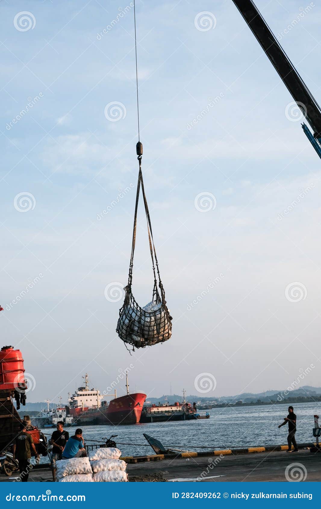 Unloading Activities at Port in Batam Editorial Photography - Image of ...