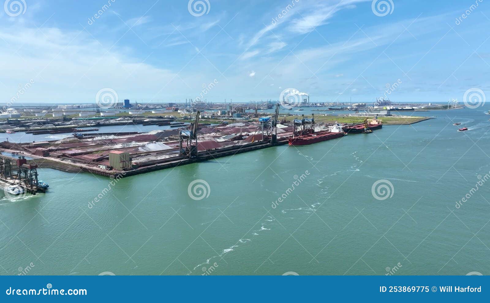 Unloading Area in a Port for Bulk Carrier Ships Stock Video - Video of ...