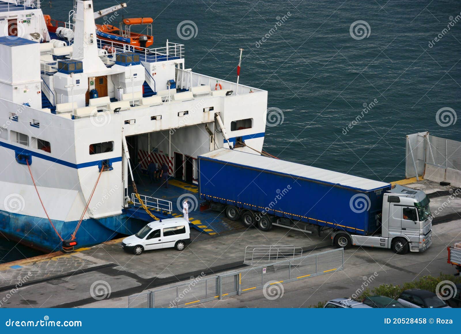 Unloading Cargo from the Ship Stock Photo - Image of shipping, freight ...