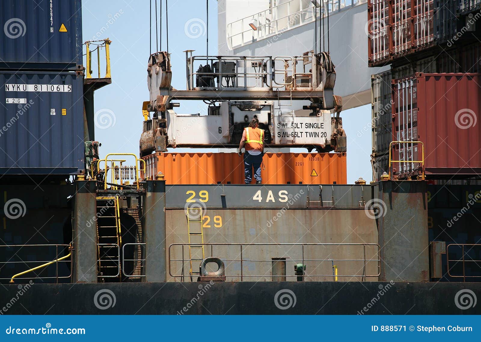 Unloading Crates stock image. Image of harbour, delivery - 888571