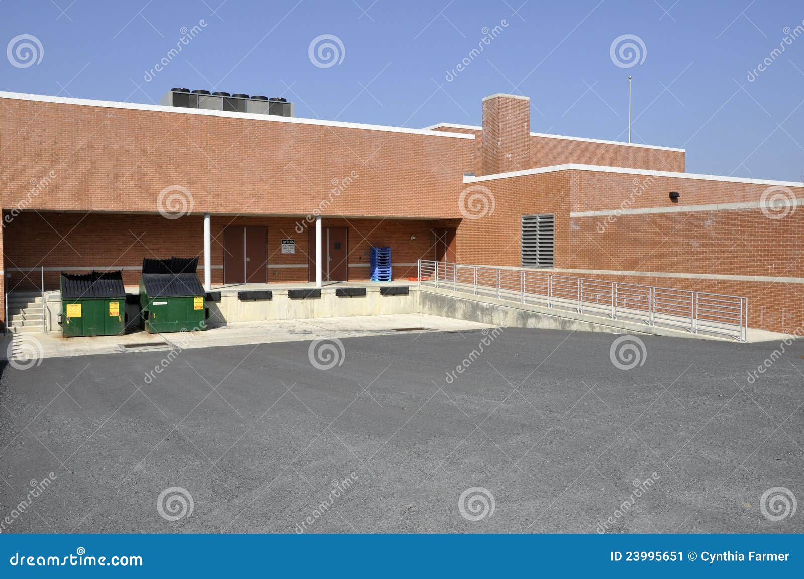 Unloading docks stock image. Image of bins, ramps, asphalt - 23995651