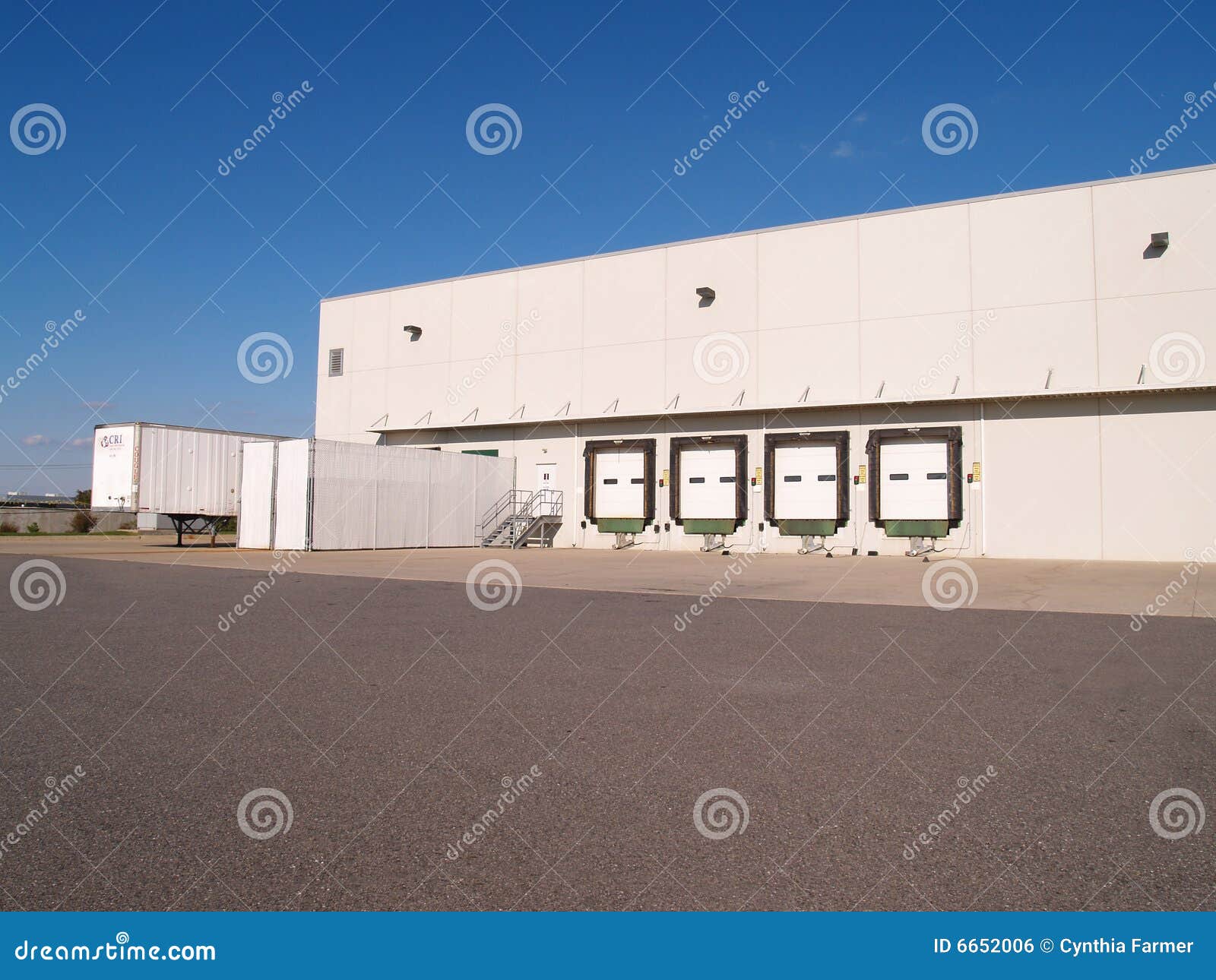 Unloading Docks for a Warehouse Stock Photo - Image of entrance ...