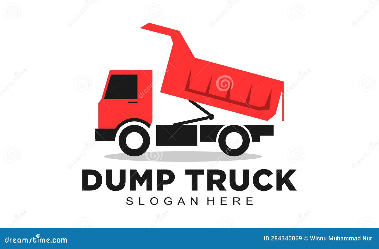 Unloading Dump Trucks Illustration Vector Logo Stock Vector ...