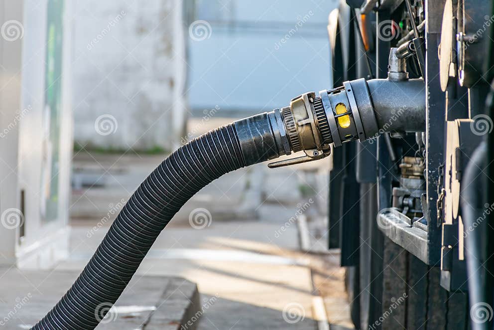 Unloading fuel stock photo. Image of service, equipment - 193056154