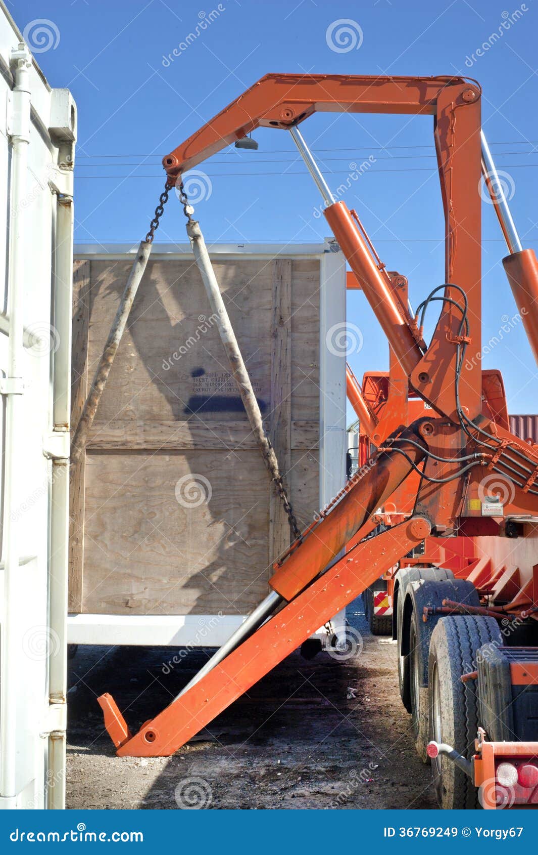 Unloading stock image. Image of load, heavy, mechanical - 36769249