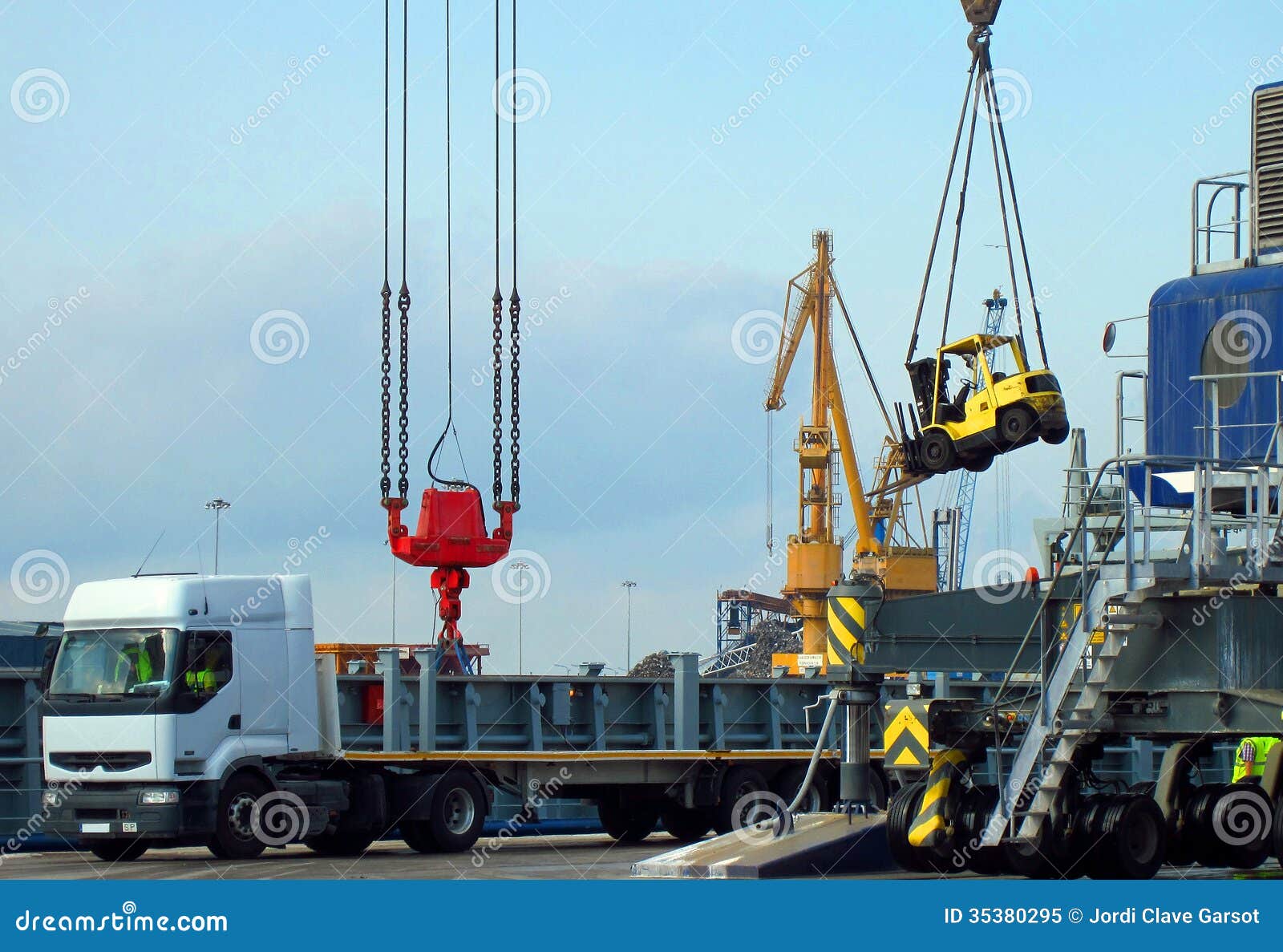 Unloading operations stock image. Image of global, mode - 35380295