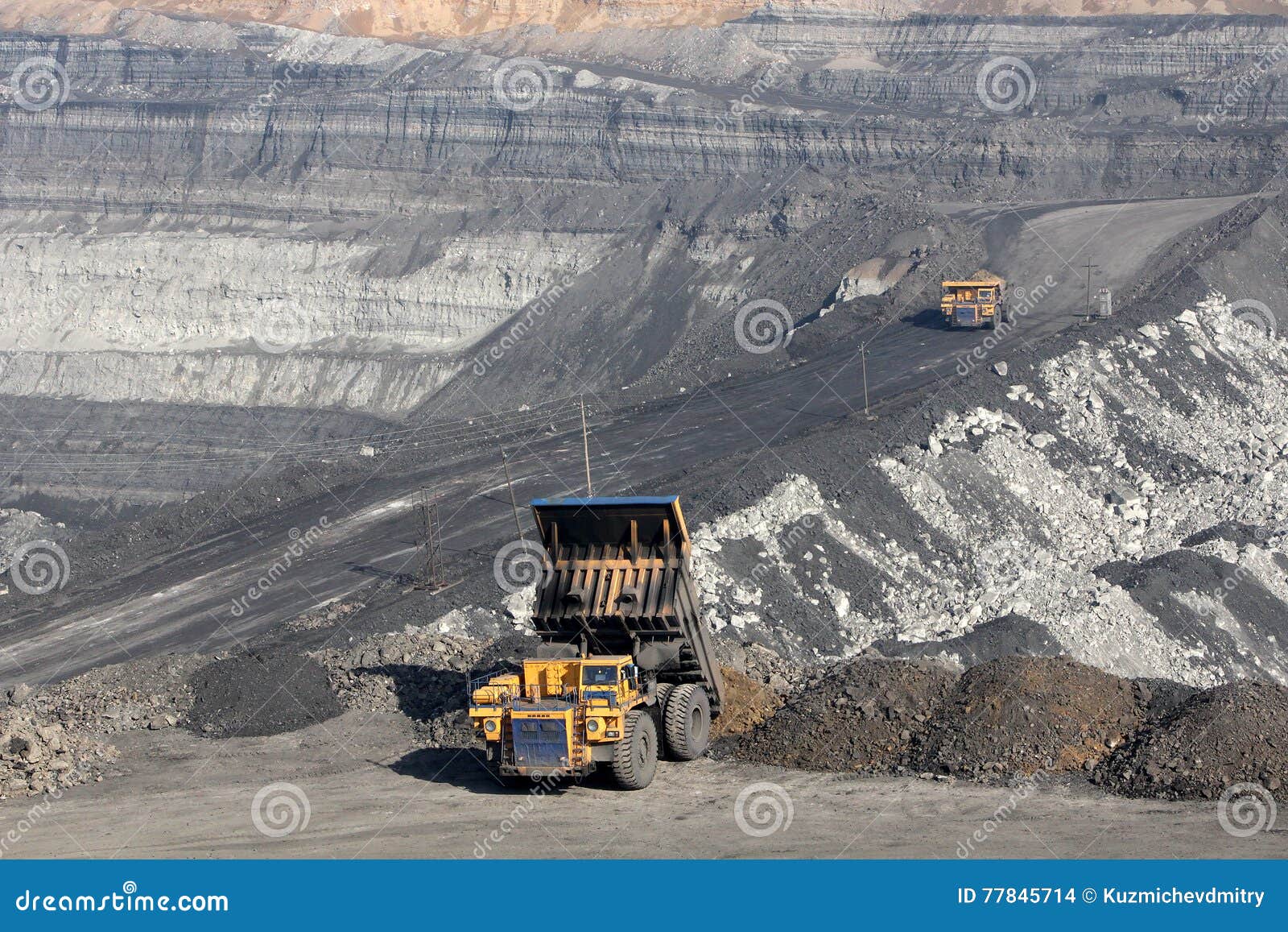 Unloading ore cars stock photo. Image of open, production - 77845714