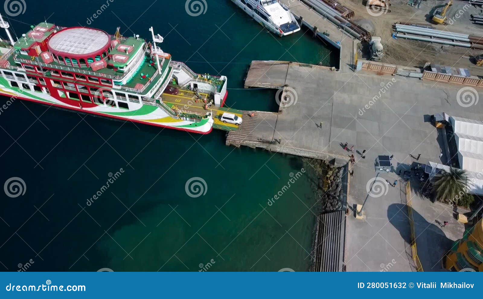Unloading Passengers and Vehicles from the Ferry! Stock Footage - Video ...