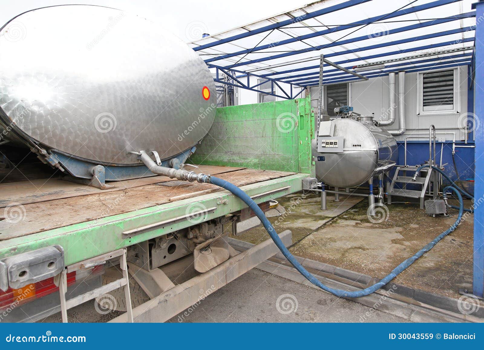 Milk tanker stock image. Image of lorry, process, production - 30043559