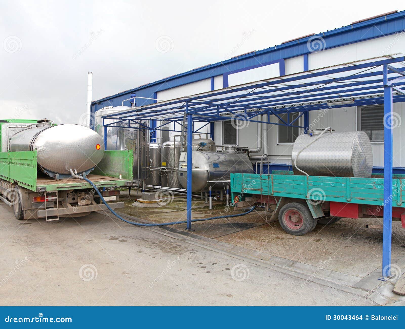 Dairy plant stock photo. Image of exterior, parlor, process - 30043464